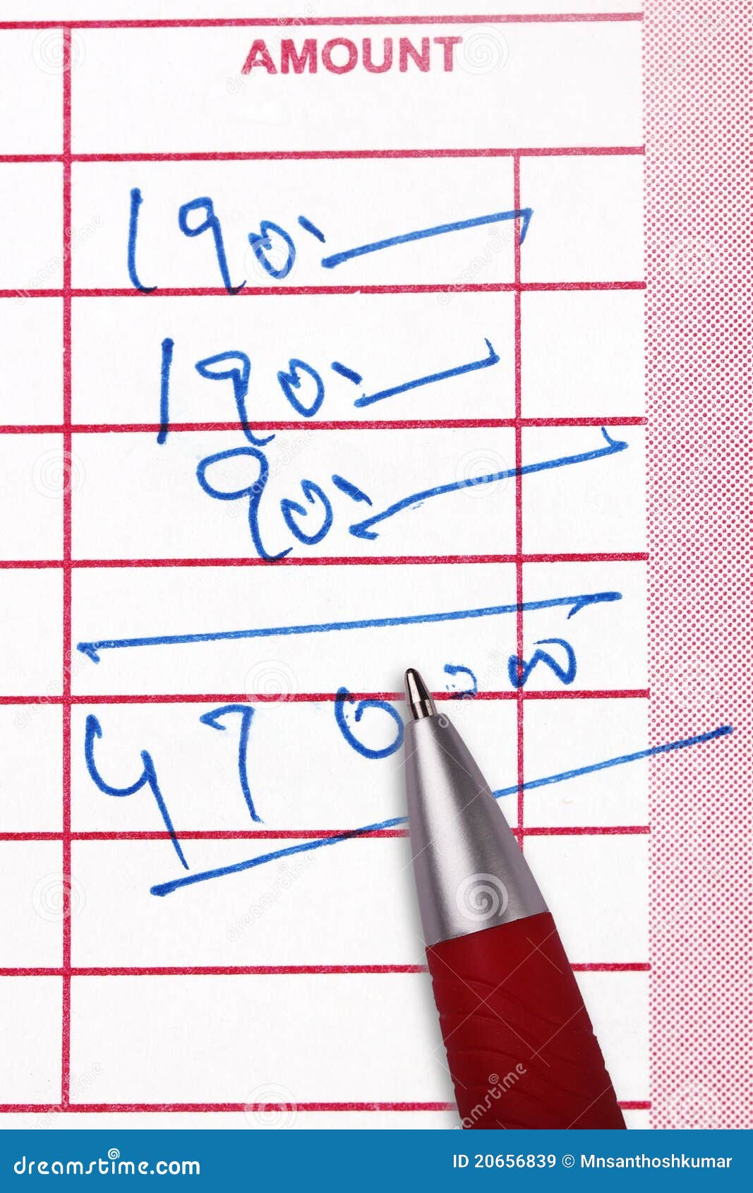 Calculating total amount stock image. Image of expertise - 20656839