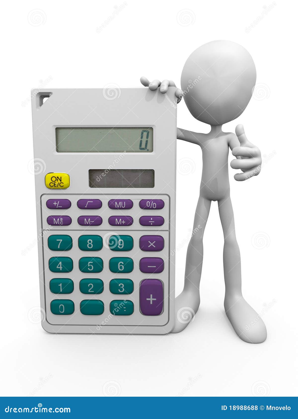 Calculation stock illustration. Illustration of thumb - 18988688