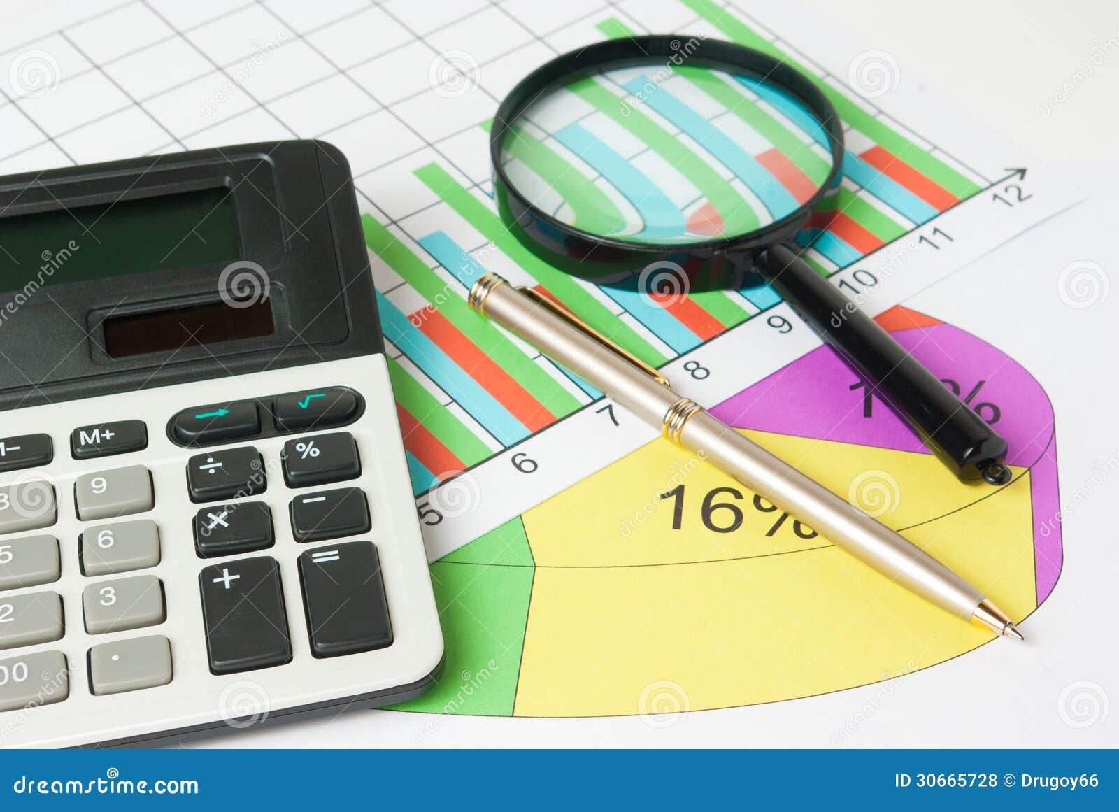 Calculation and Analysis of Graphs Stock Photo - Image of calculator ...