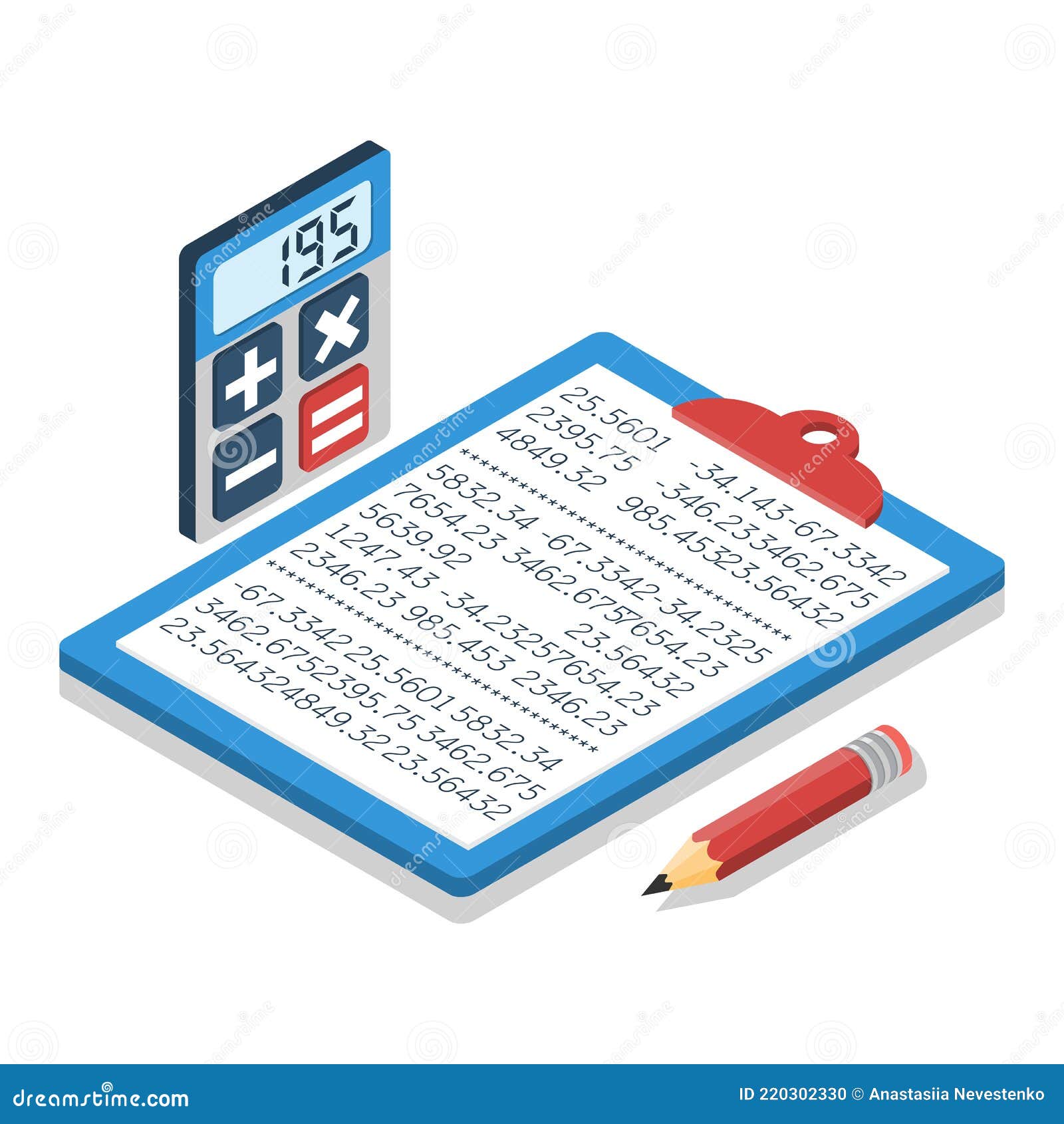 Calculation Concept. Folder for Calculations with Financial Data Stock ...