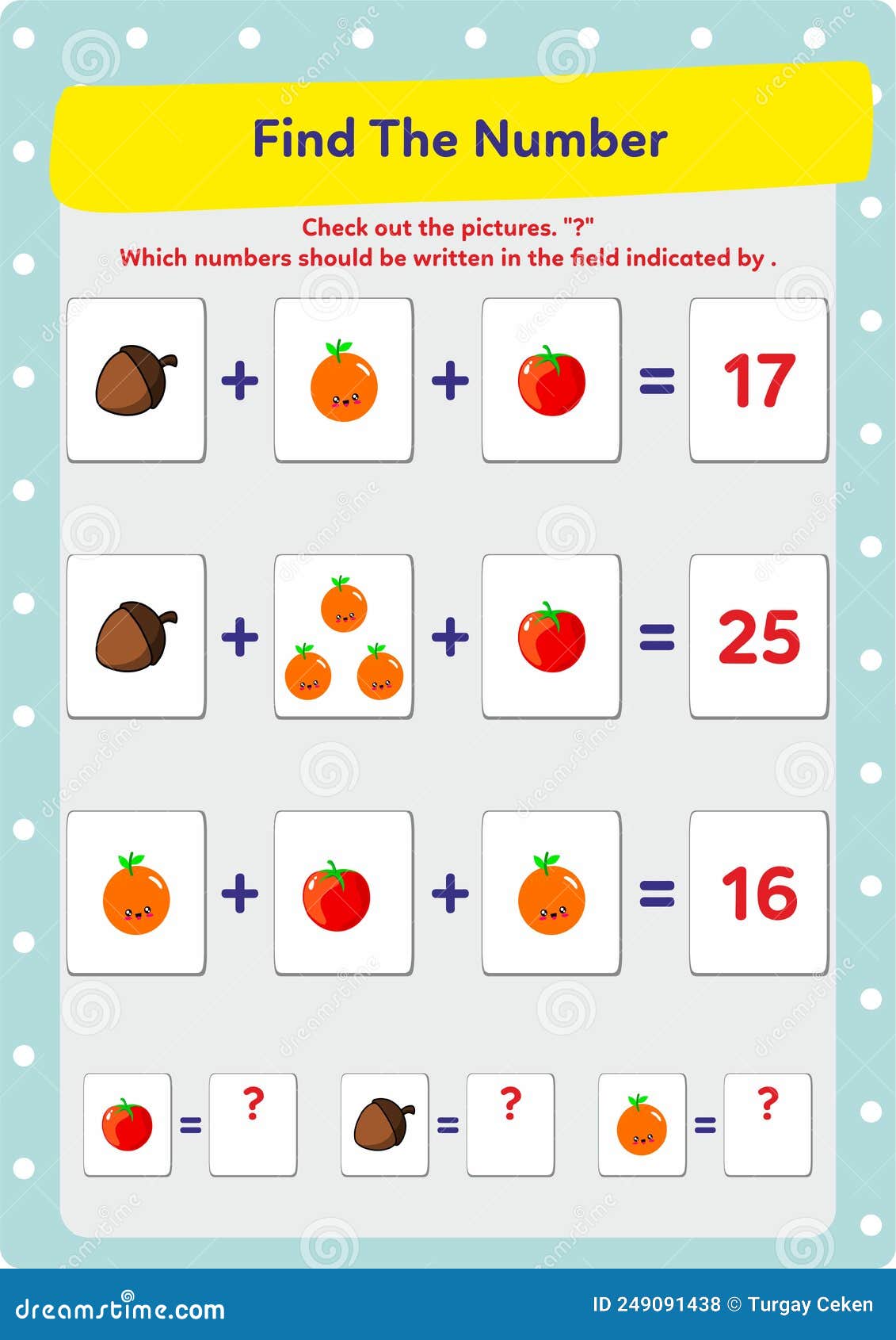 Calculation Exercises and Brain Training for Kids Stock Illustration ...