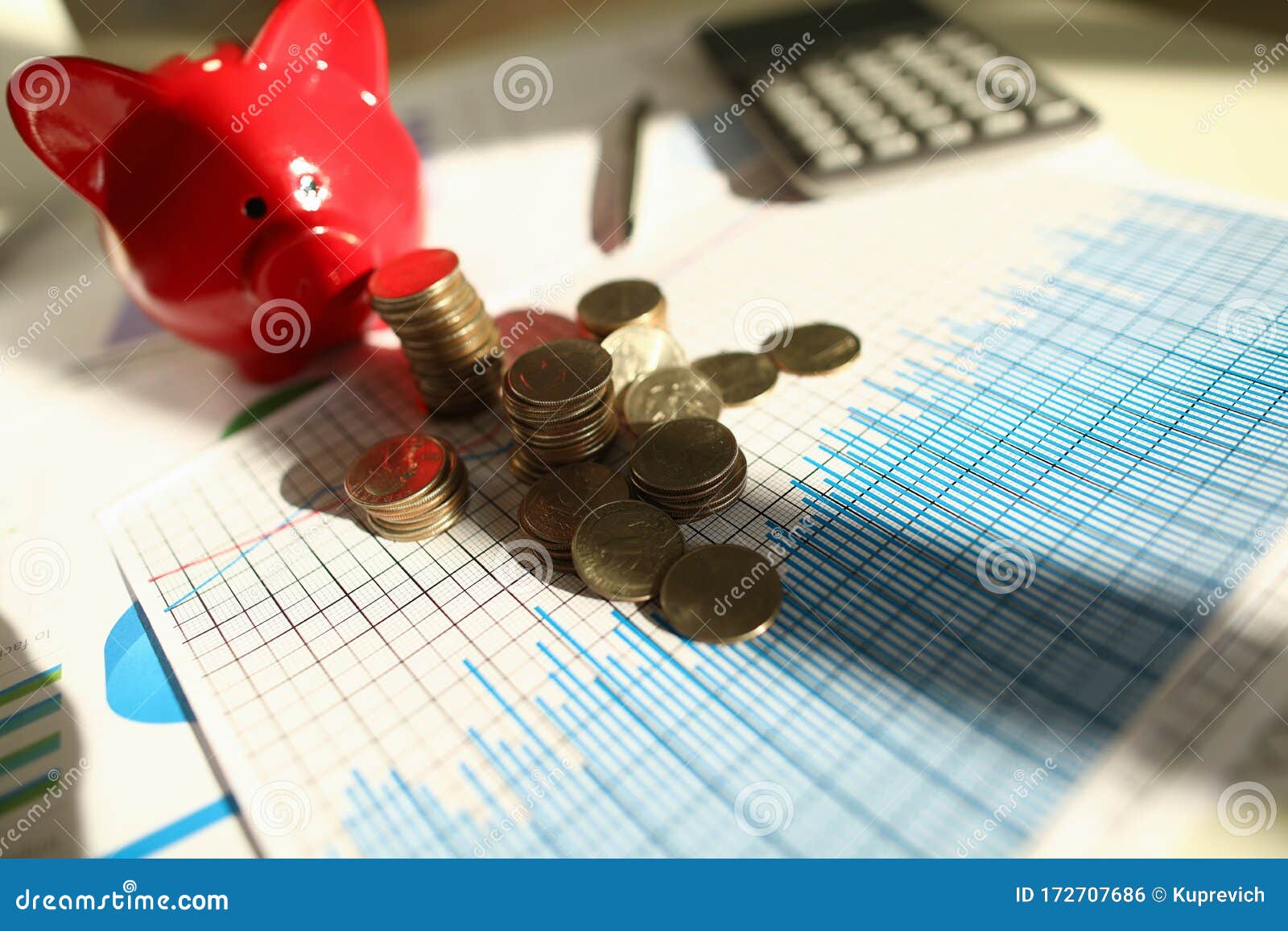 Calculation Home Budget and Accumulation Funds. Stock Photo - Image of ...