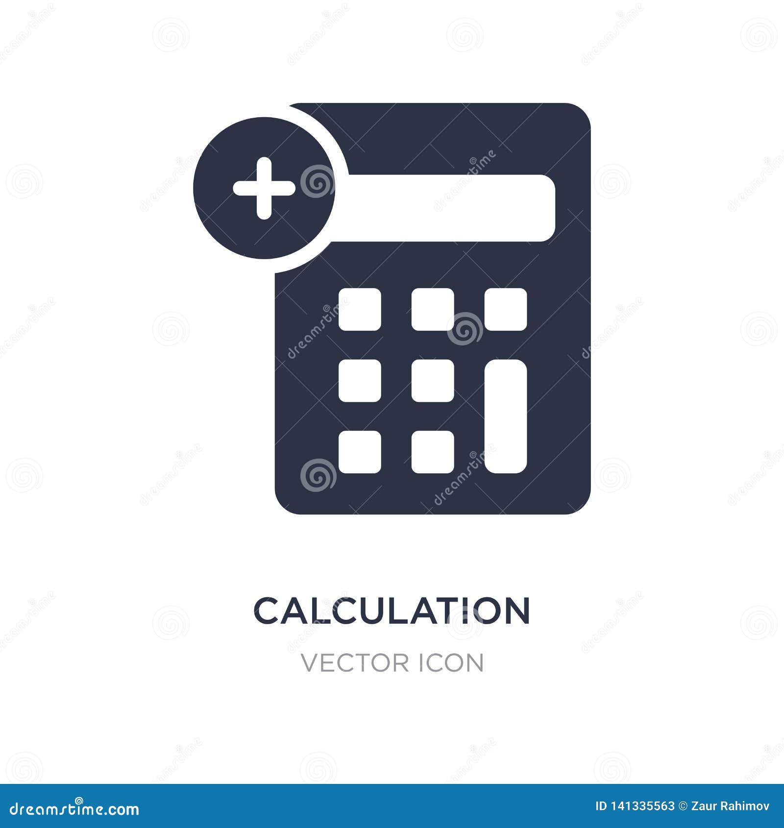 Calculation Icon on White Background. Simple Element Illustration from ...