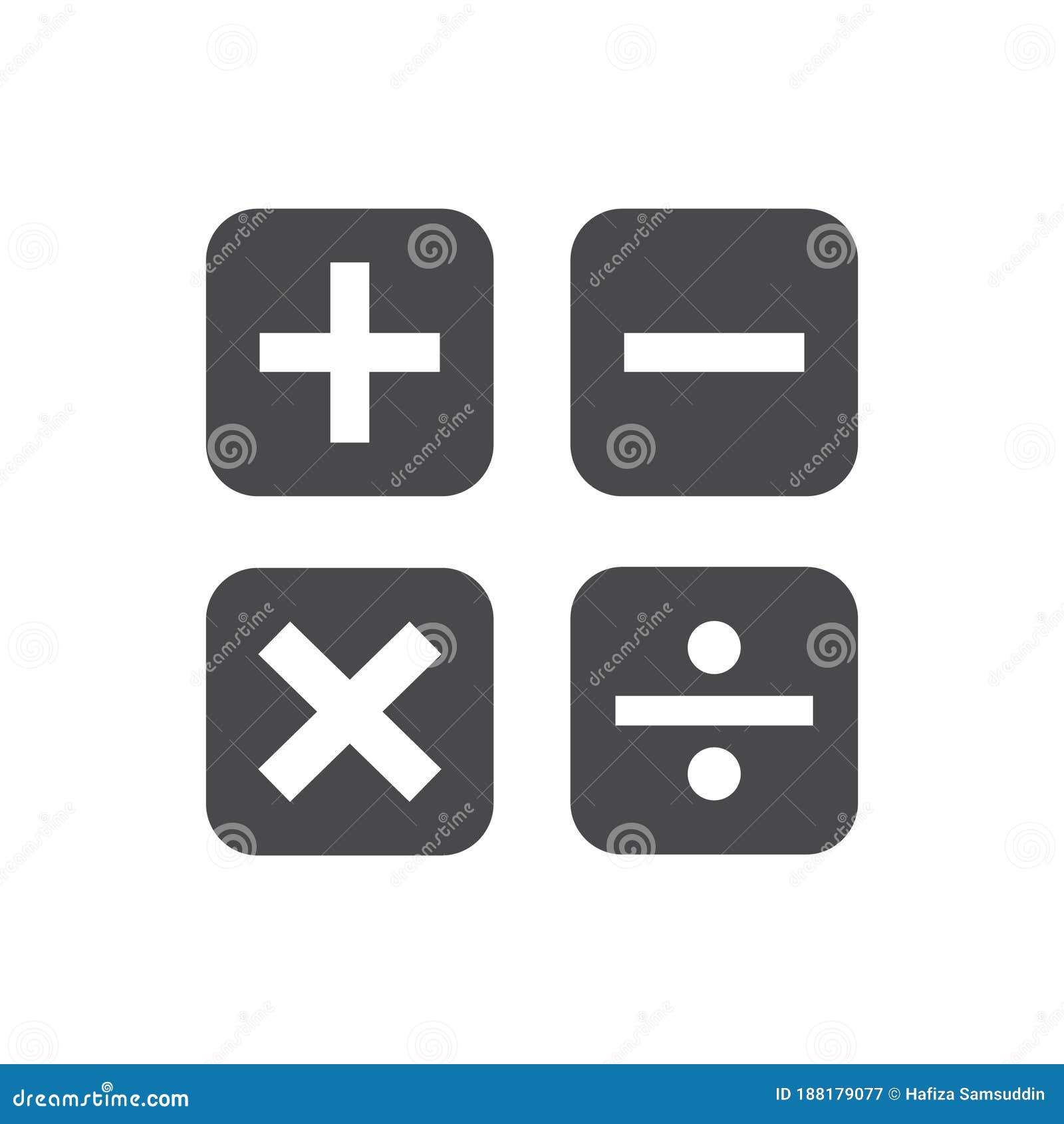 A Calculation Icons Illustration. Stock Vector - Illustration of ...