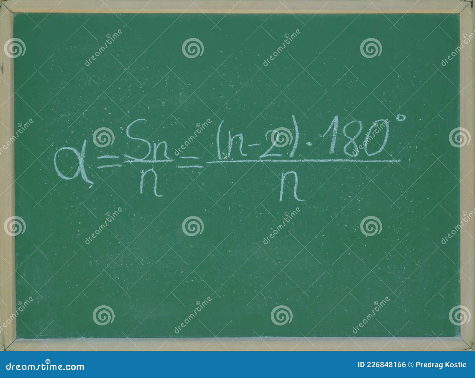 He Calculation of the Interior Angle of a Regular Polygon. Stock Photo ...