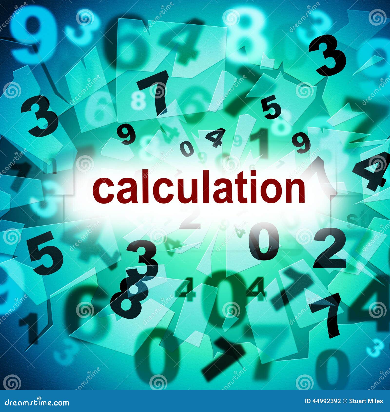 Calculation Mathematics Indicates One Two Three and Numeric Stock ...