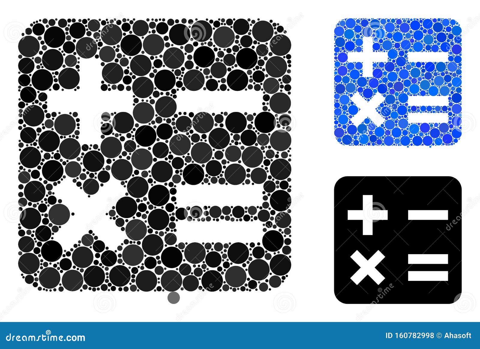 Calculation Mosaic Icon of Circles Stock Vector - Illustration of ...