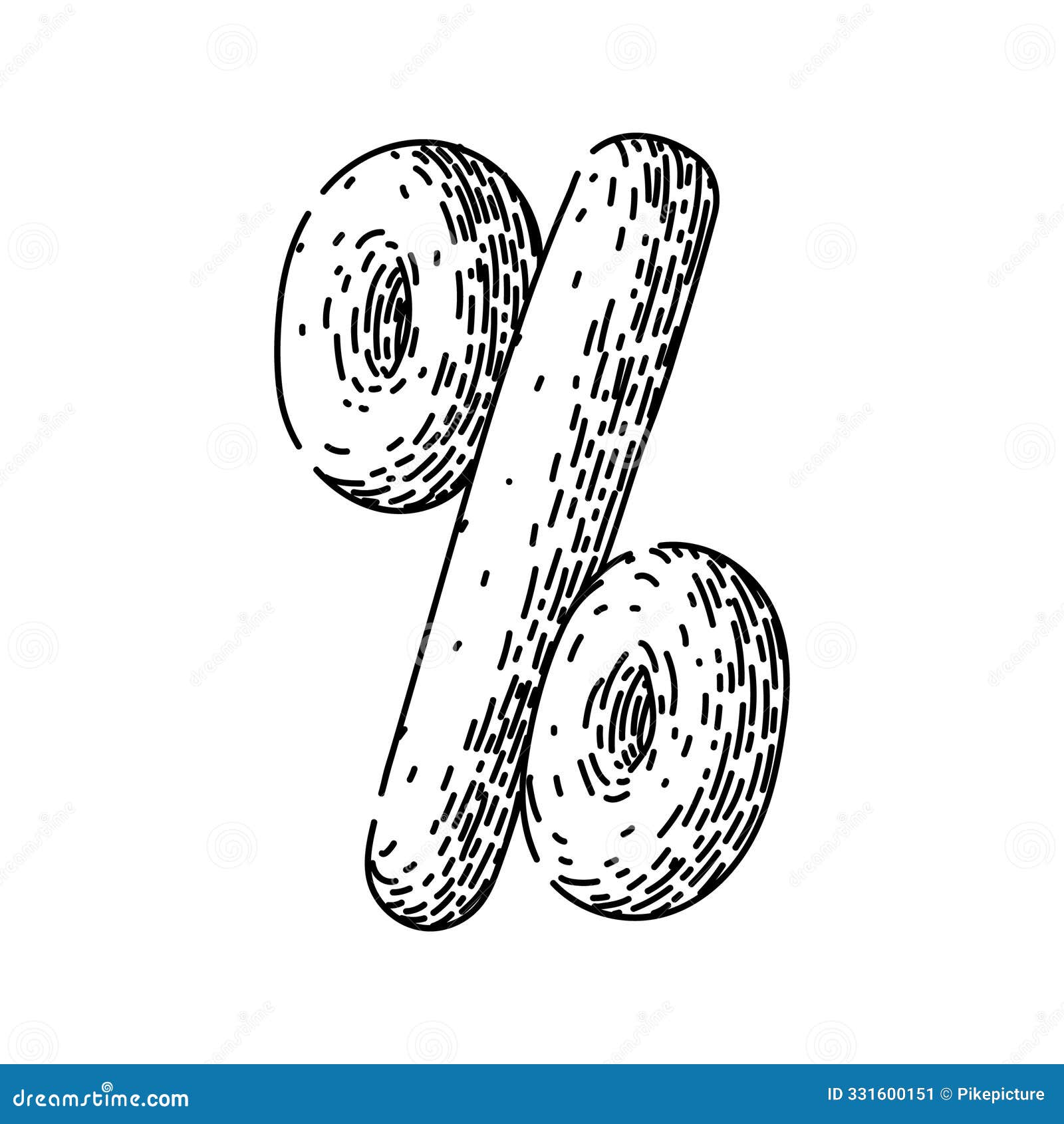 Calculation Percentage Sign Sketch Hand Drawn Vector Stock Vector - Illustration of decline ...