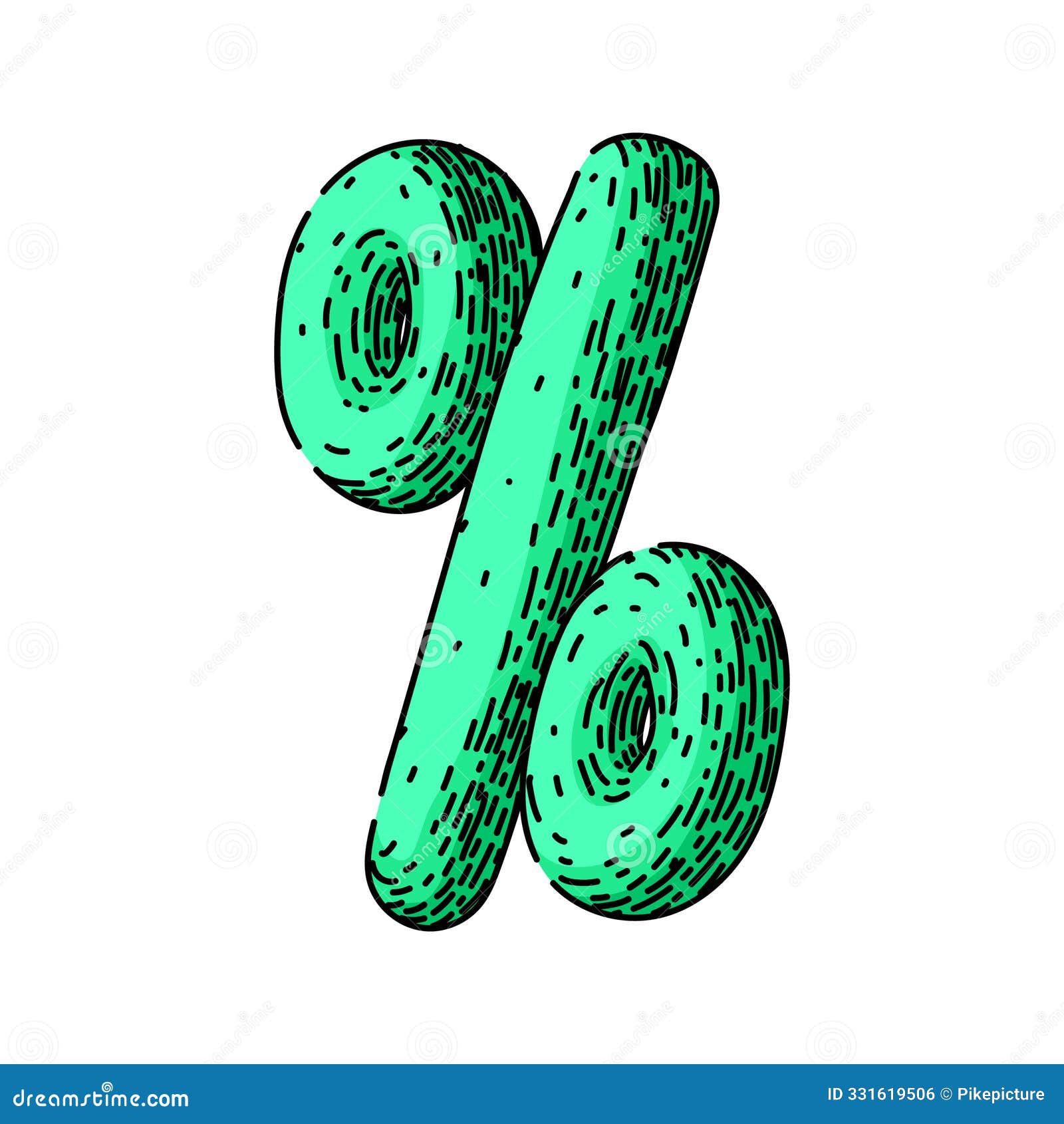 Calculation Percentage Sign Sketch Hand Drawn Vector Stock Illustration - Illustration of sign ...