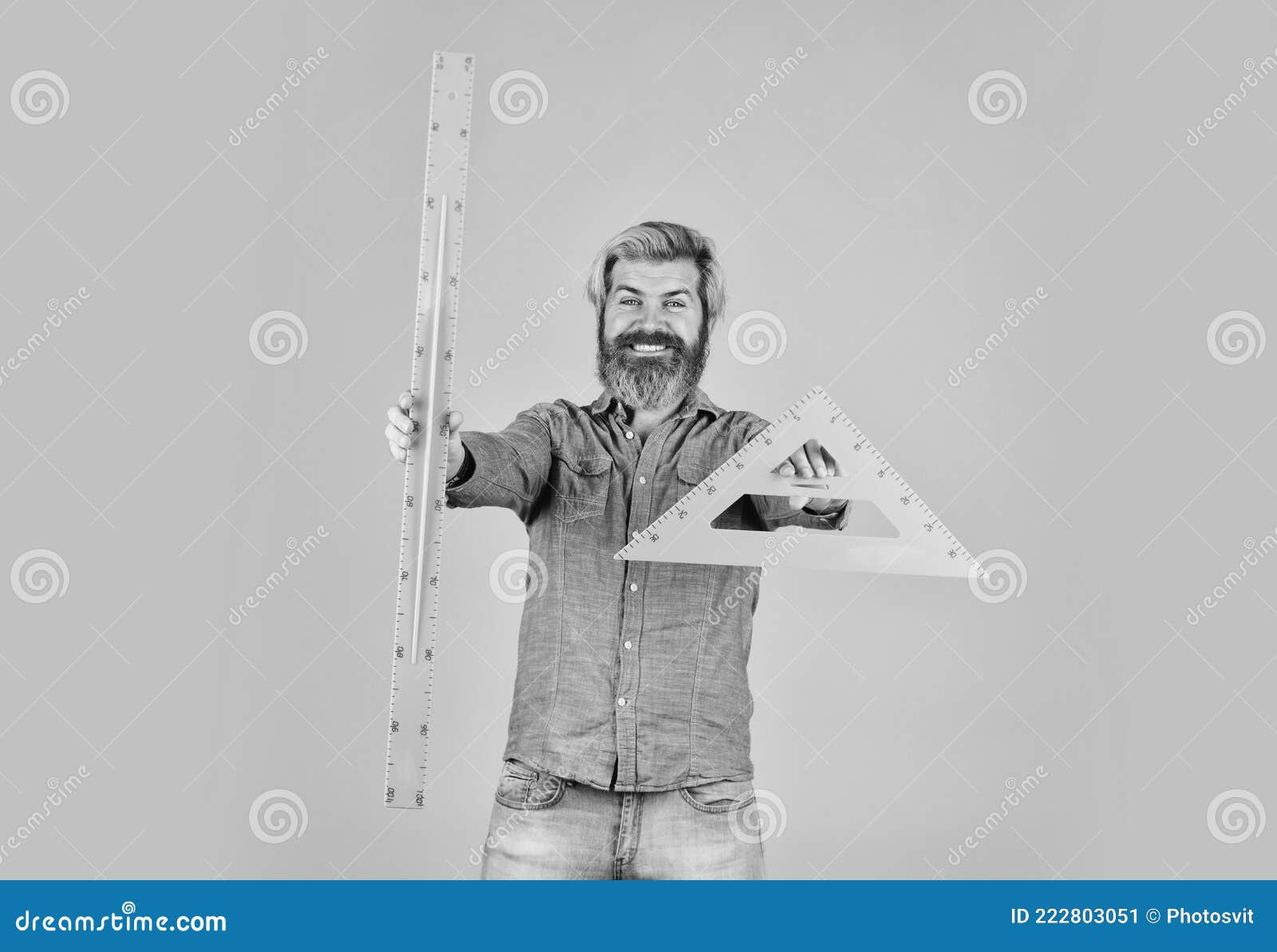 Calculation and Search of Various Data. Precision Measurement Tool. Man ...