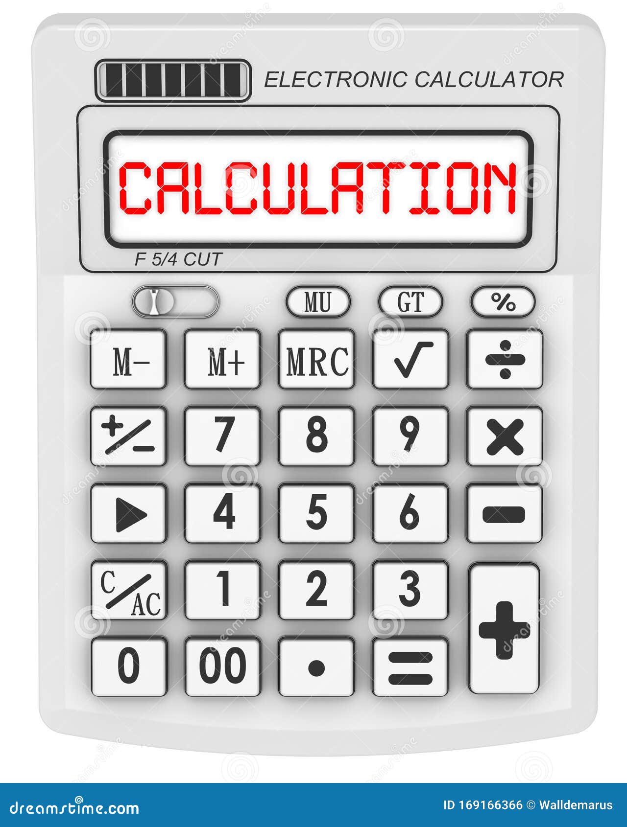 Calculation. Word on the Display of Calculator Stock Illustration ...