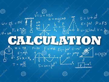 Calculation Word on Light Blue Background. Vector Illustration Stock ...