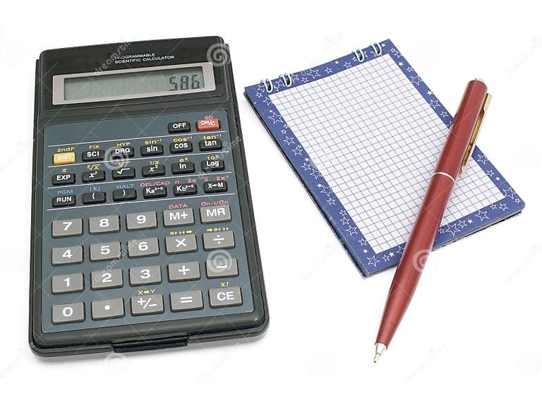 Calculations stock photo. Image of notebook, contrivance - 14380156