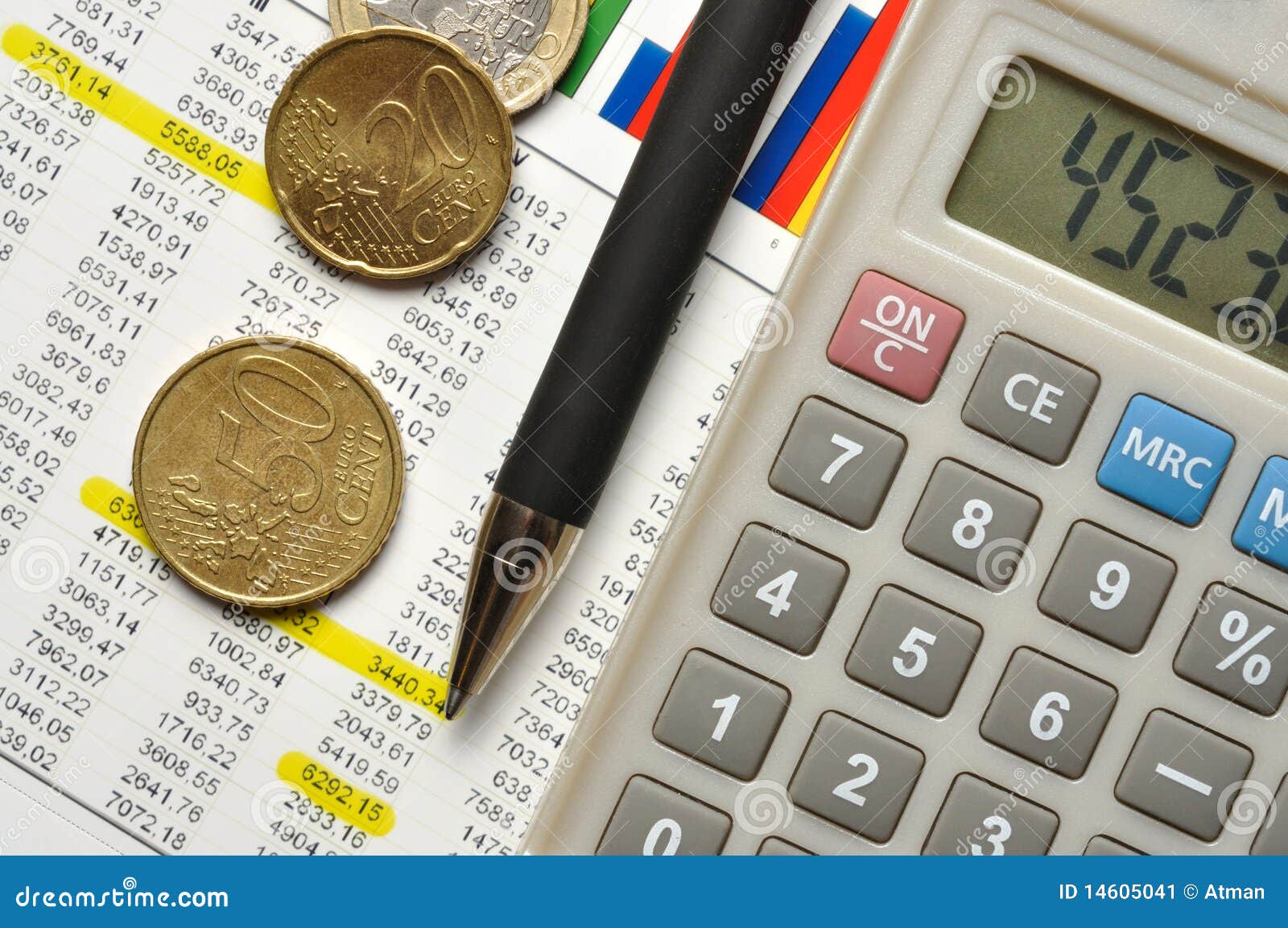 Calculations stock image. Image of numbers, calculator - 14605041