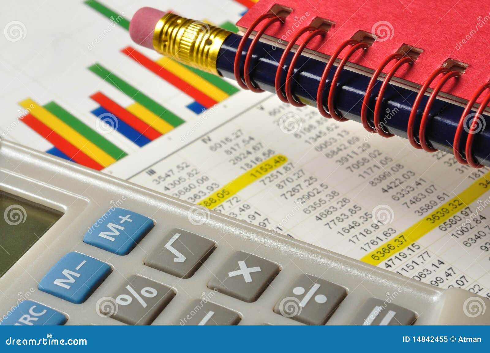 Calculations stock image. Image of pencil, financial - 14842455