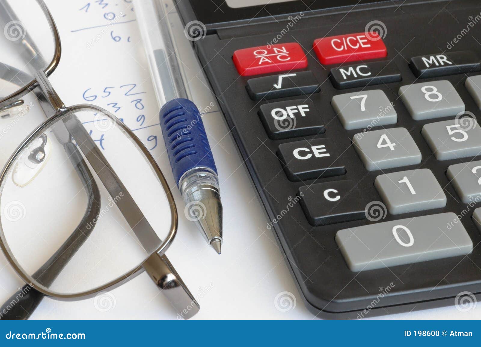 Calculations stock photo. Image of business, digits, calculator - 198600