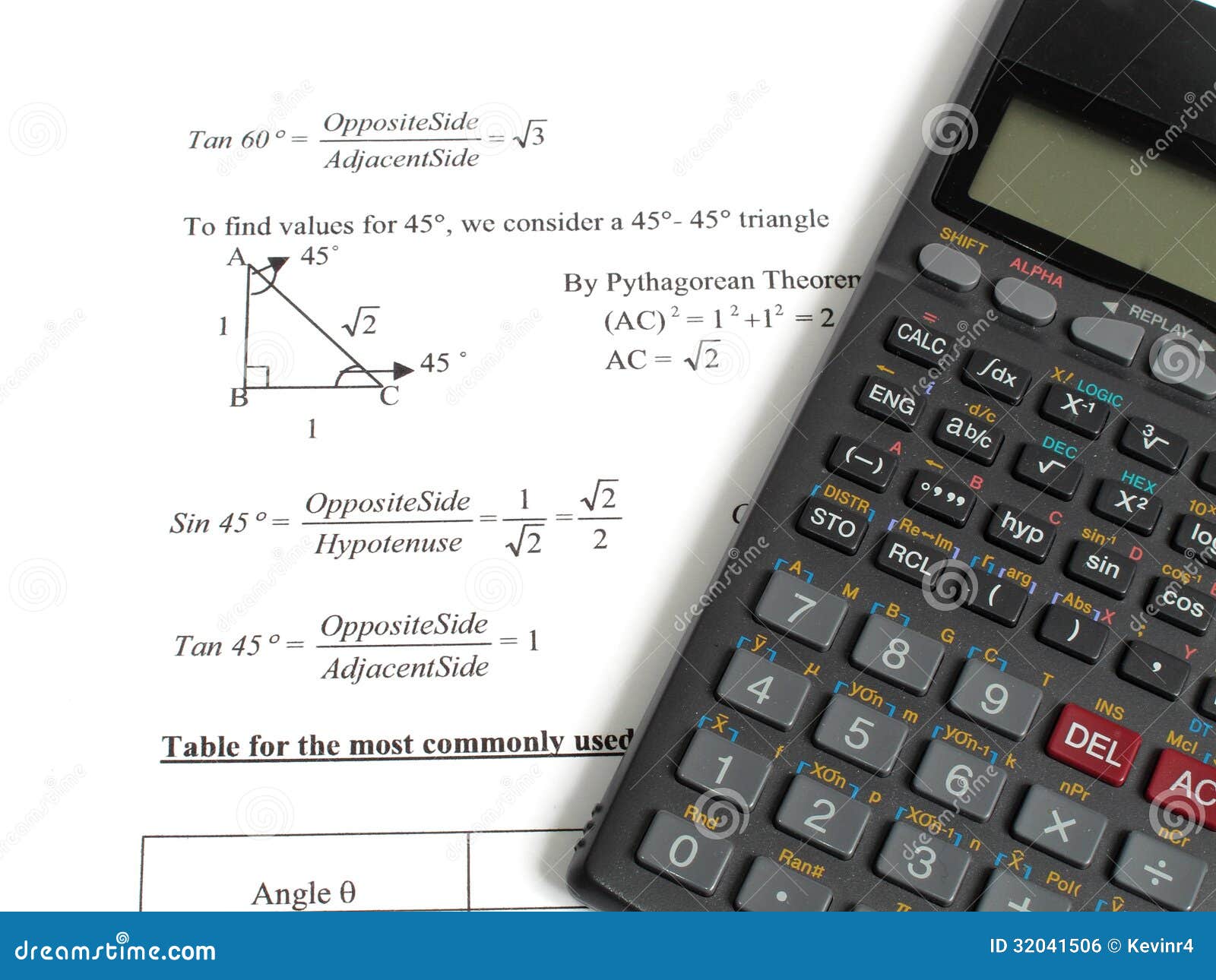 Calculations of Angles stock photo. Image of mathematics - 32041506