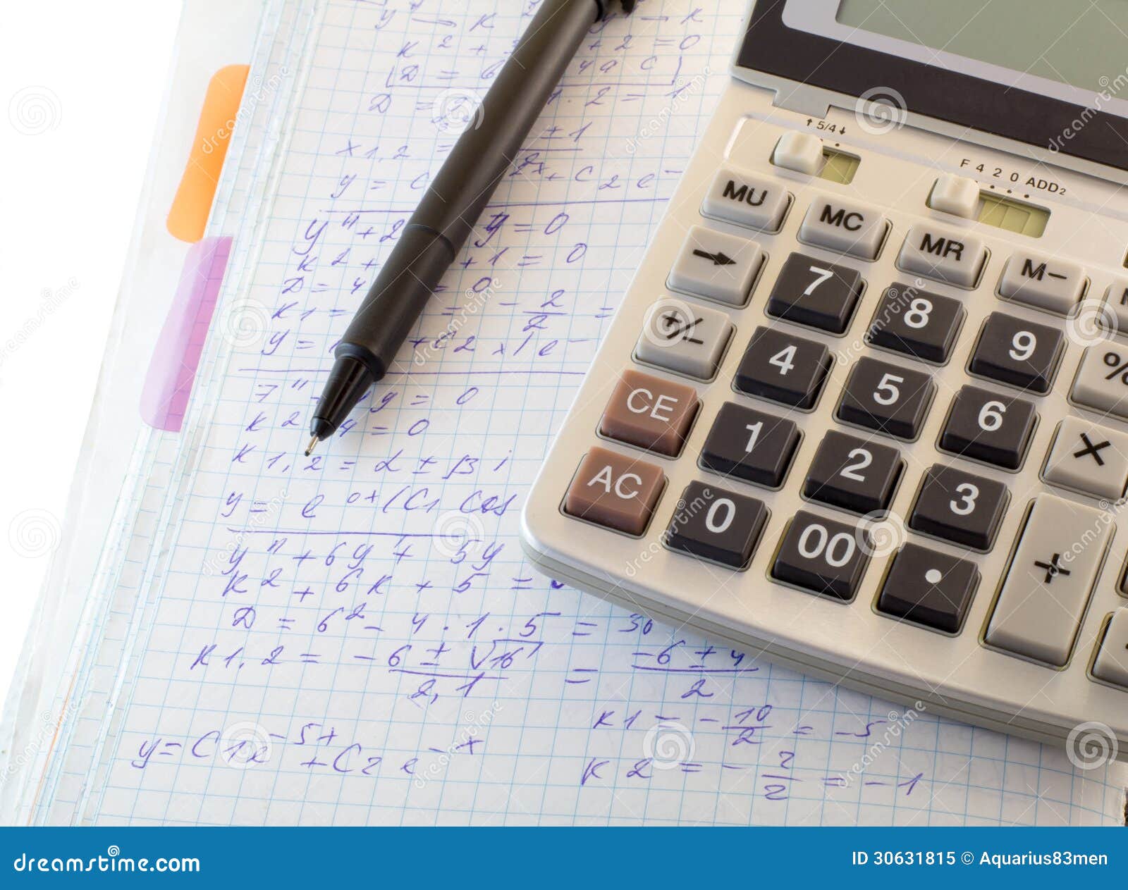 Calculations and formulas stock image. Image of human - 30631815