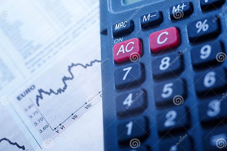 Calculator stock photo. Image of blue, graph, company - 3818280