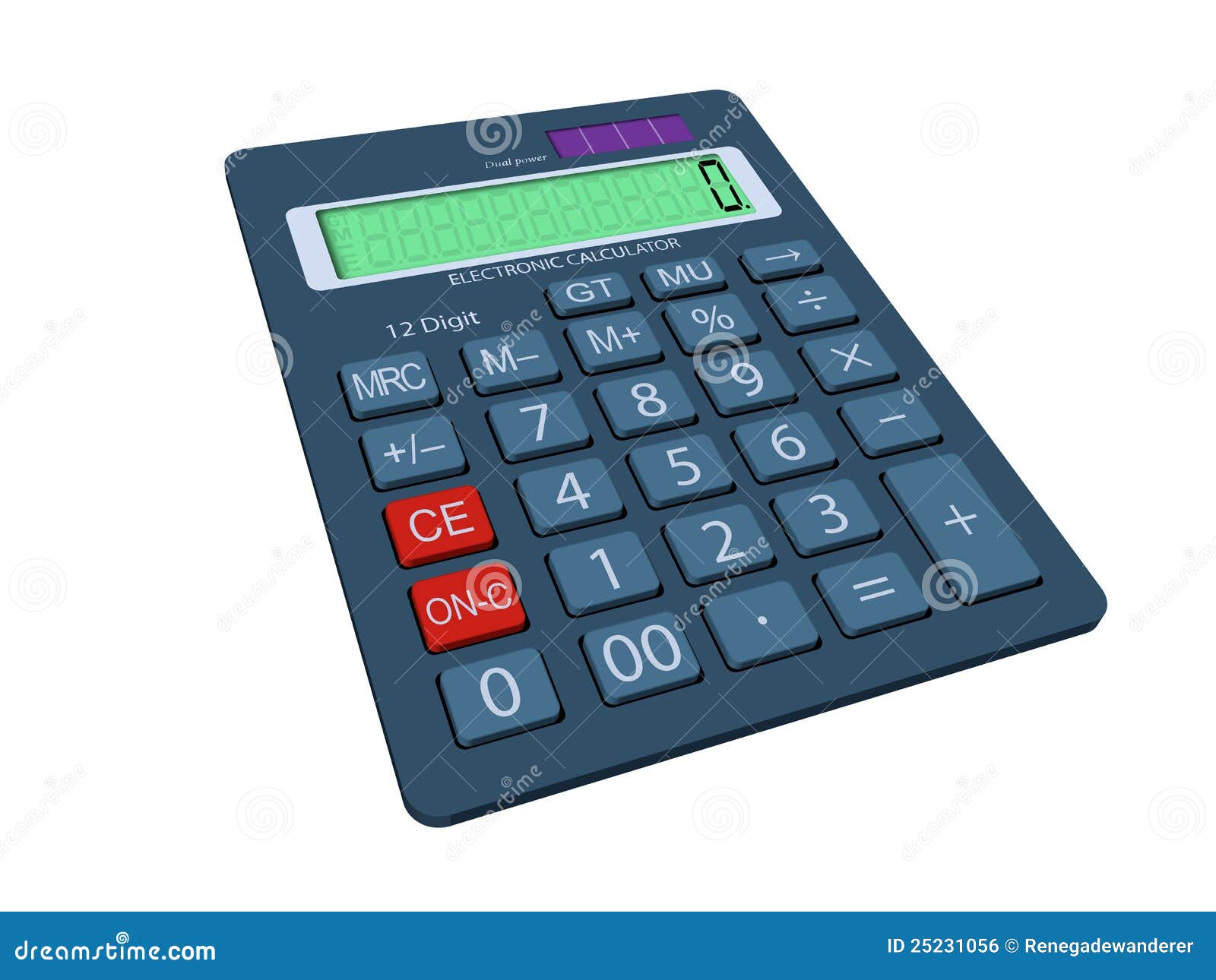 Calculator in 3D stock illustration. Illustration of calculate - 25231056