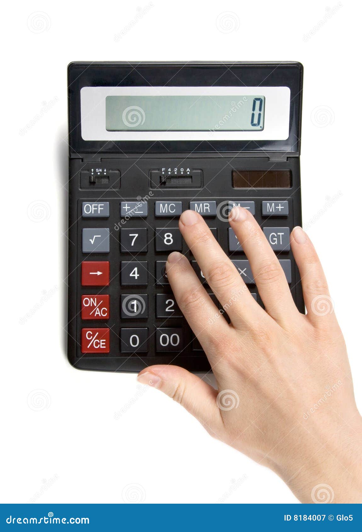 Calculator stock afbeelding. Image of elektronisch, wiskunde - 8184007