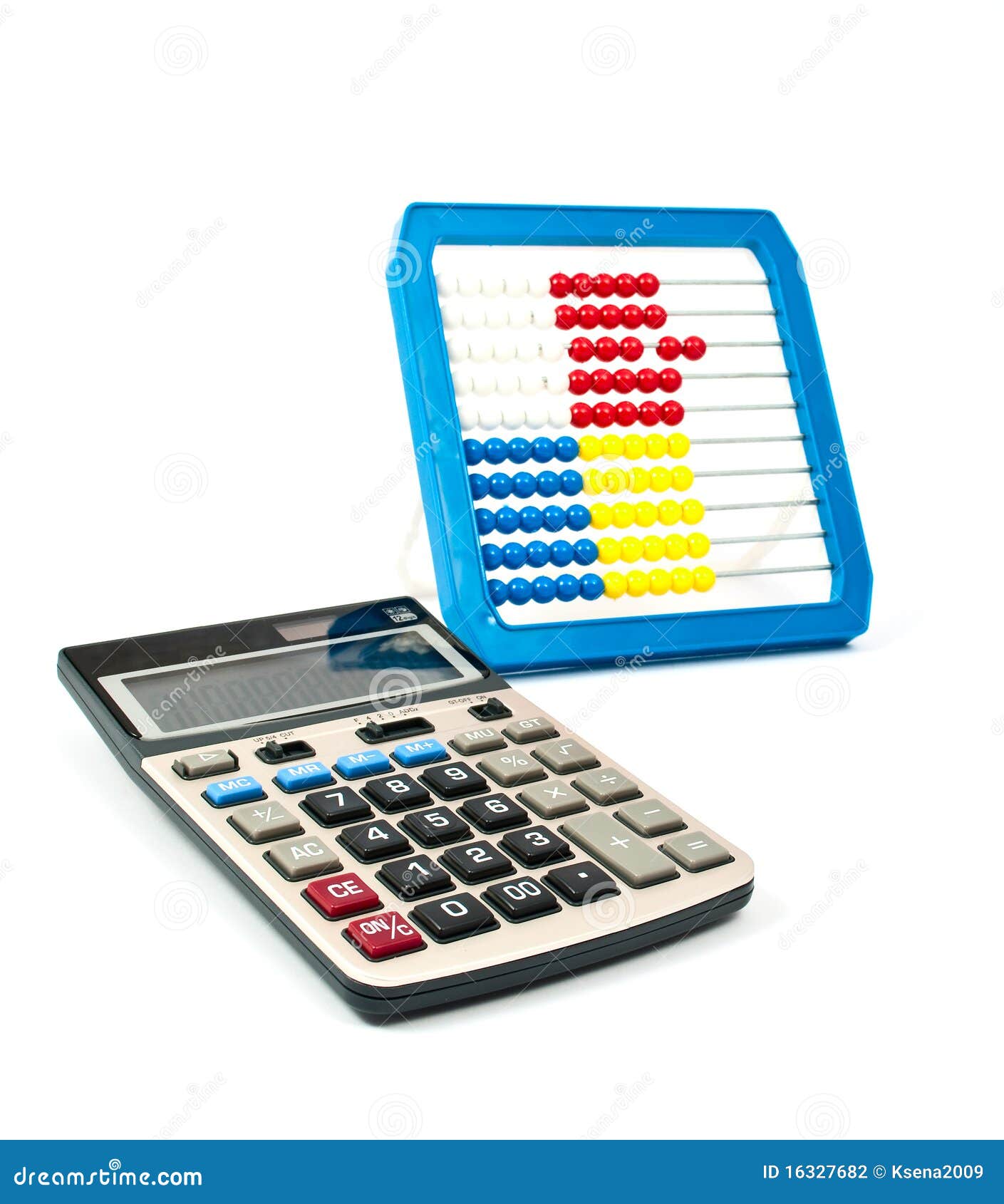 The calculator and abacus stock photo. Image of calculator - 16327682