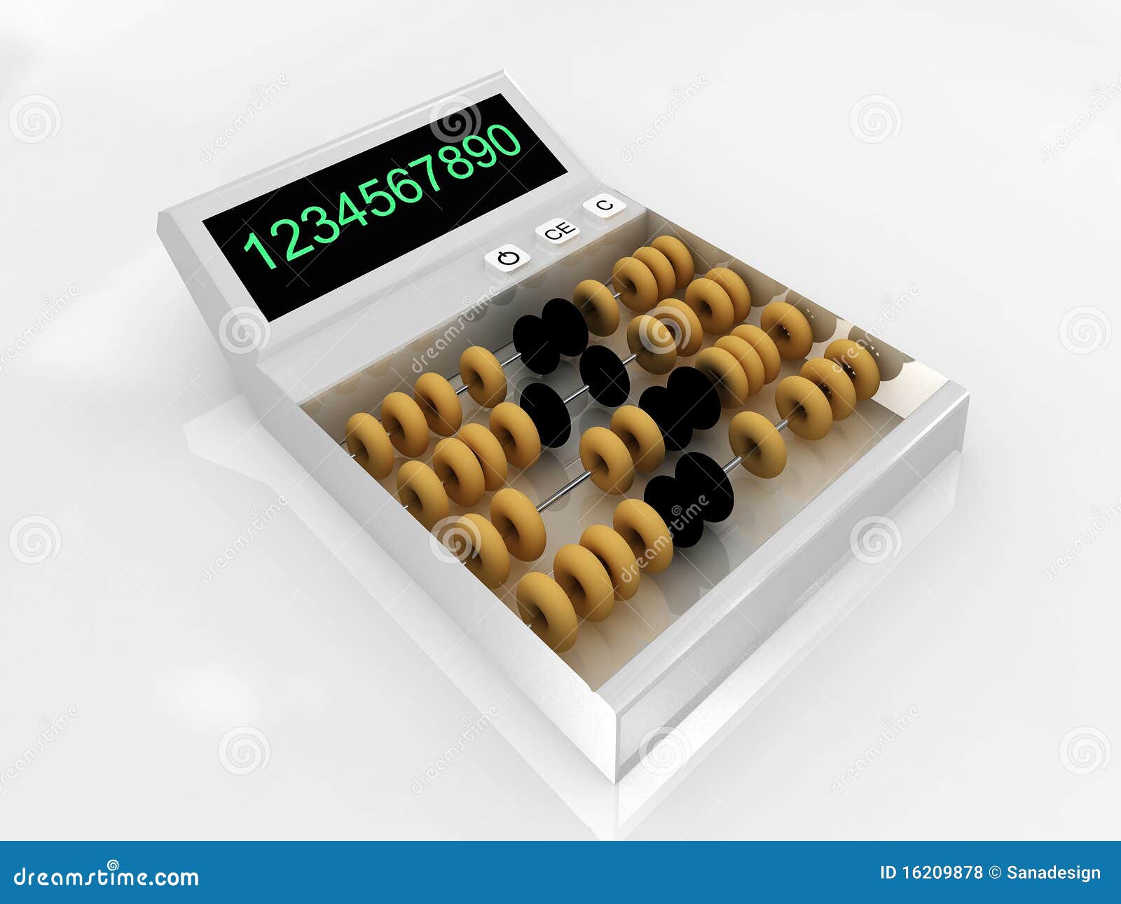Calculator-abacus Isolated On White Background Stock Illustration ...