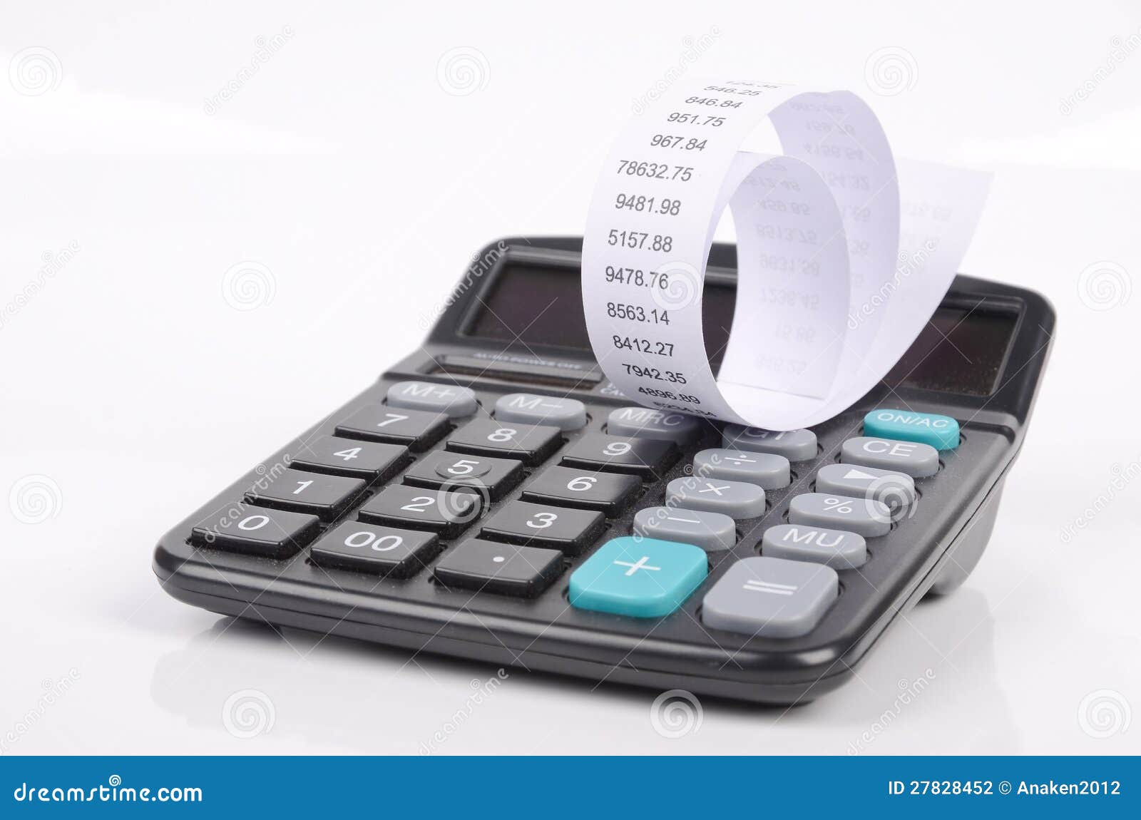 Calculator and account stock photo. Image of numbers - 27828452