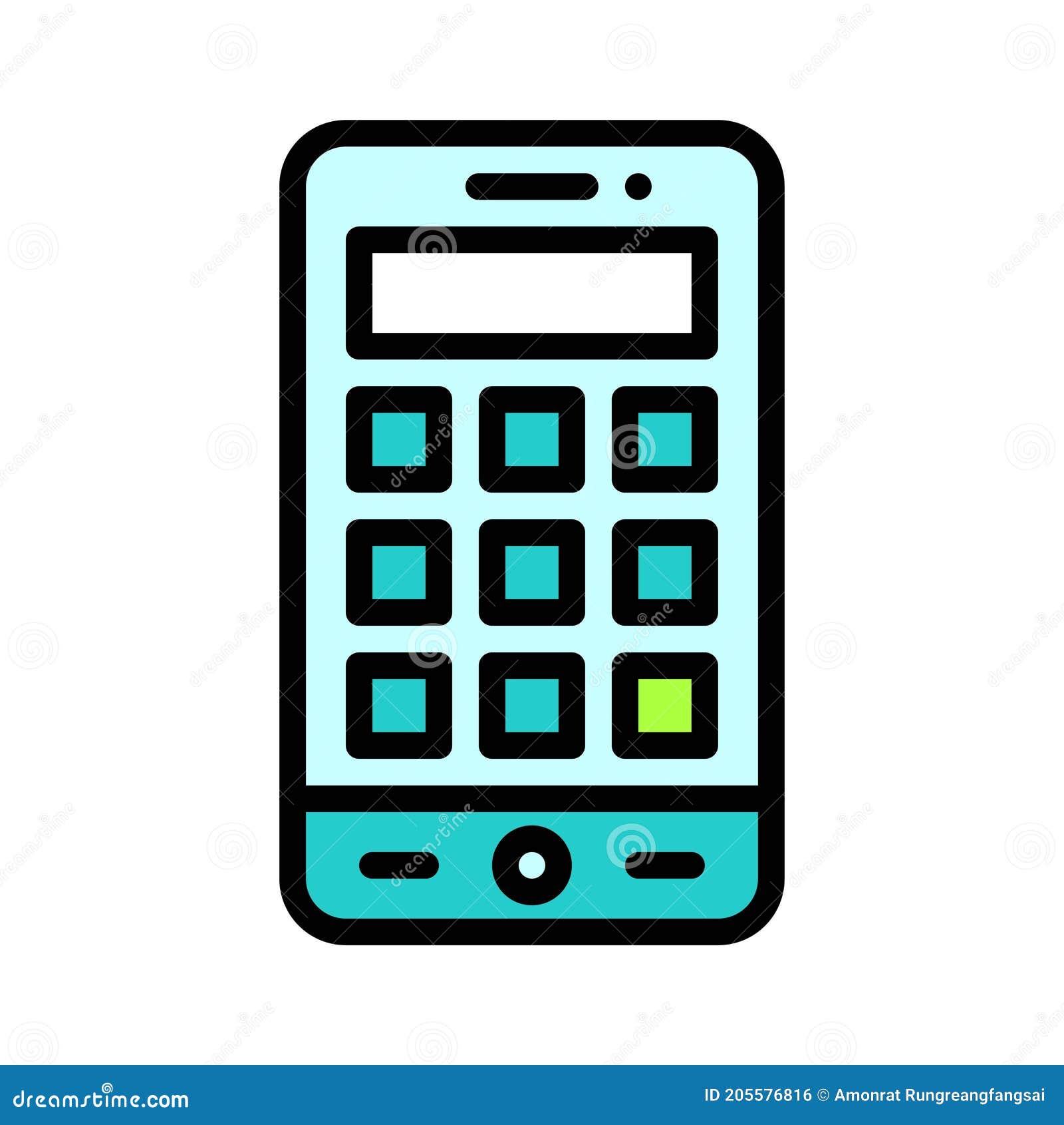 Calculator App Icon, Mobile Application Vector Illustration Stock ...