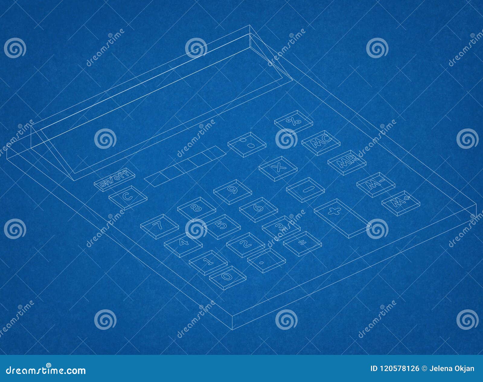 Calculator Architect Blueprint Stock Photo - Image of budget, display ...