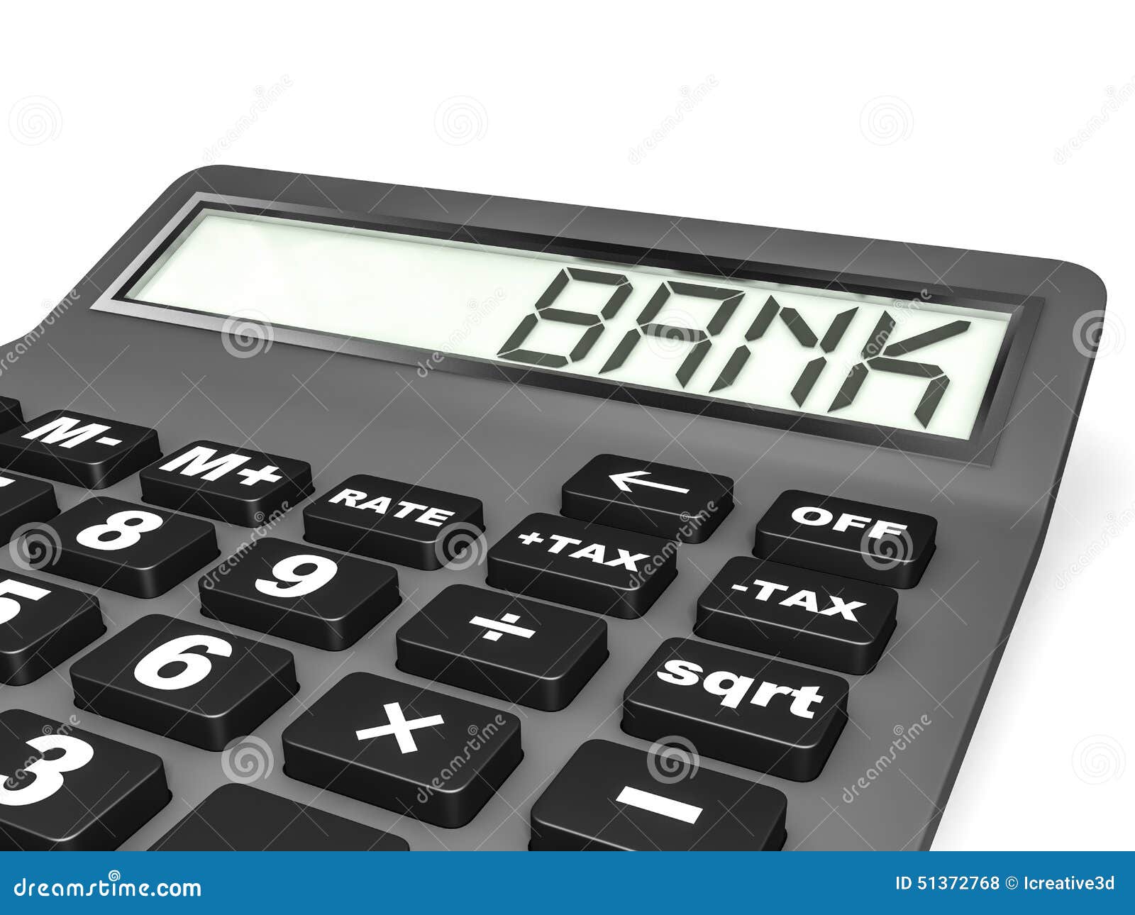 Calculator with BANK on Display. Stock Illustration - Illustration of ...