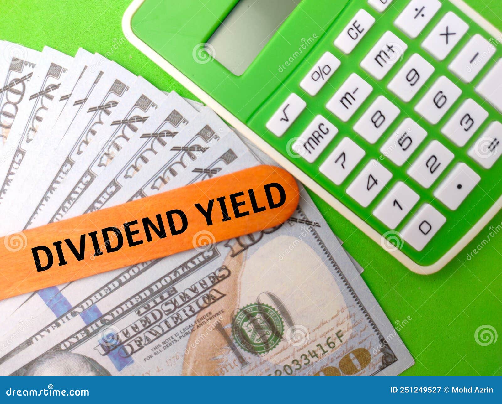 DIVIDEND YEILD stock image. Image of analysis, property - 251249527
