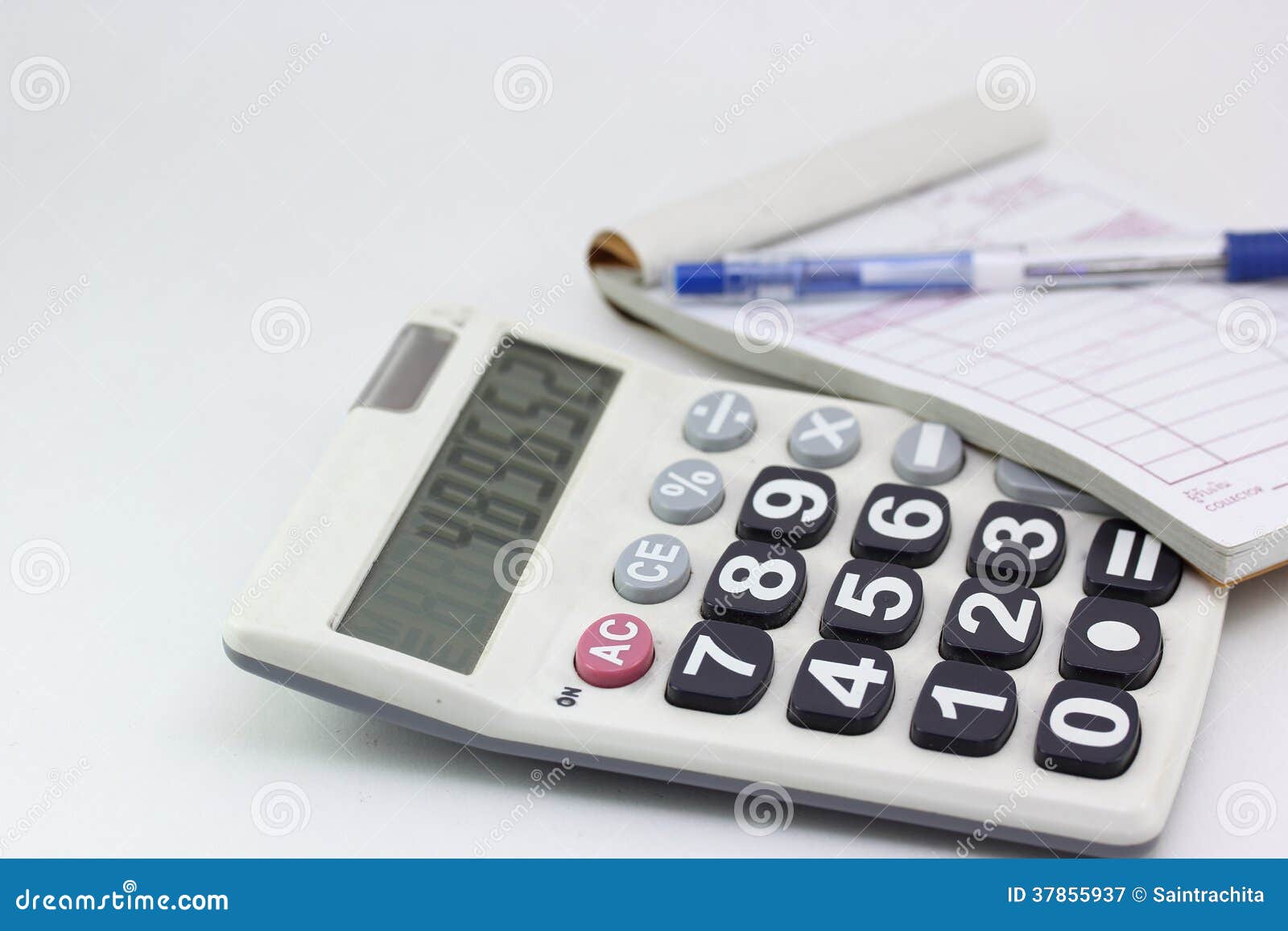 Calculator with bill stock image. Image of cash, accounting - 37855937
