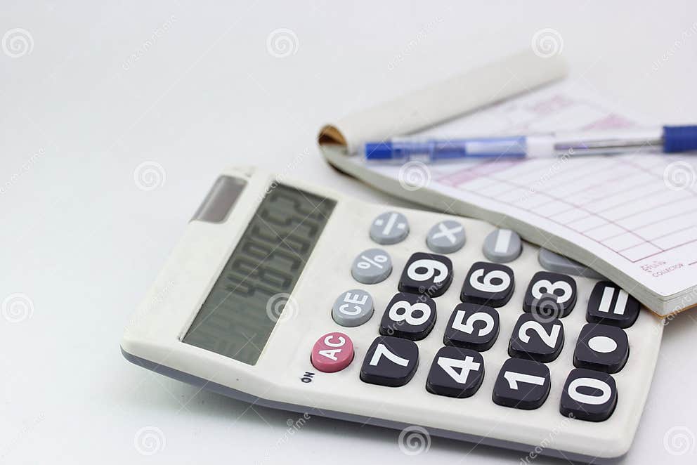 Calculator with bill stock image. Image of cash, accounting - 37855937