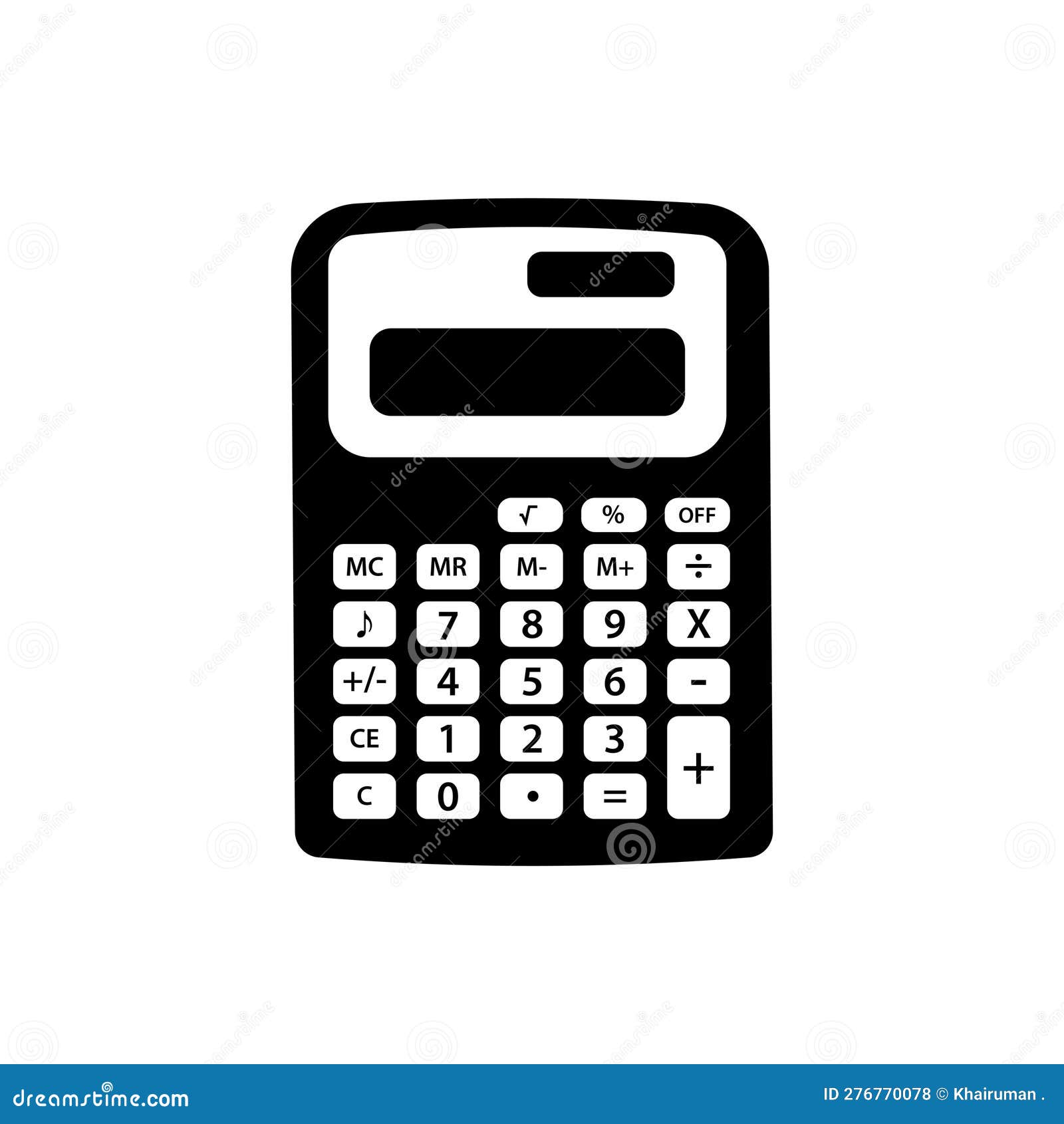 Calculator Black and White Icon Design Element on Isolated White ...