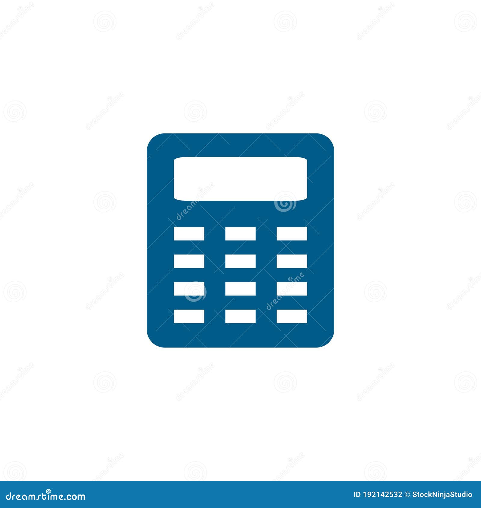 Calculator Blue Icon on White Background. Blue Flat Style Vector ...