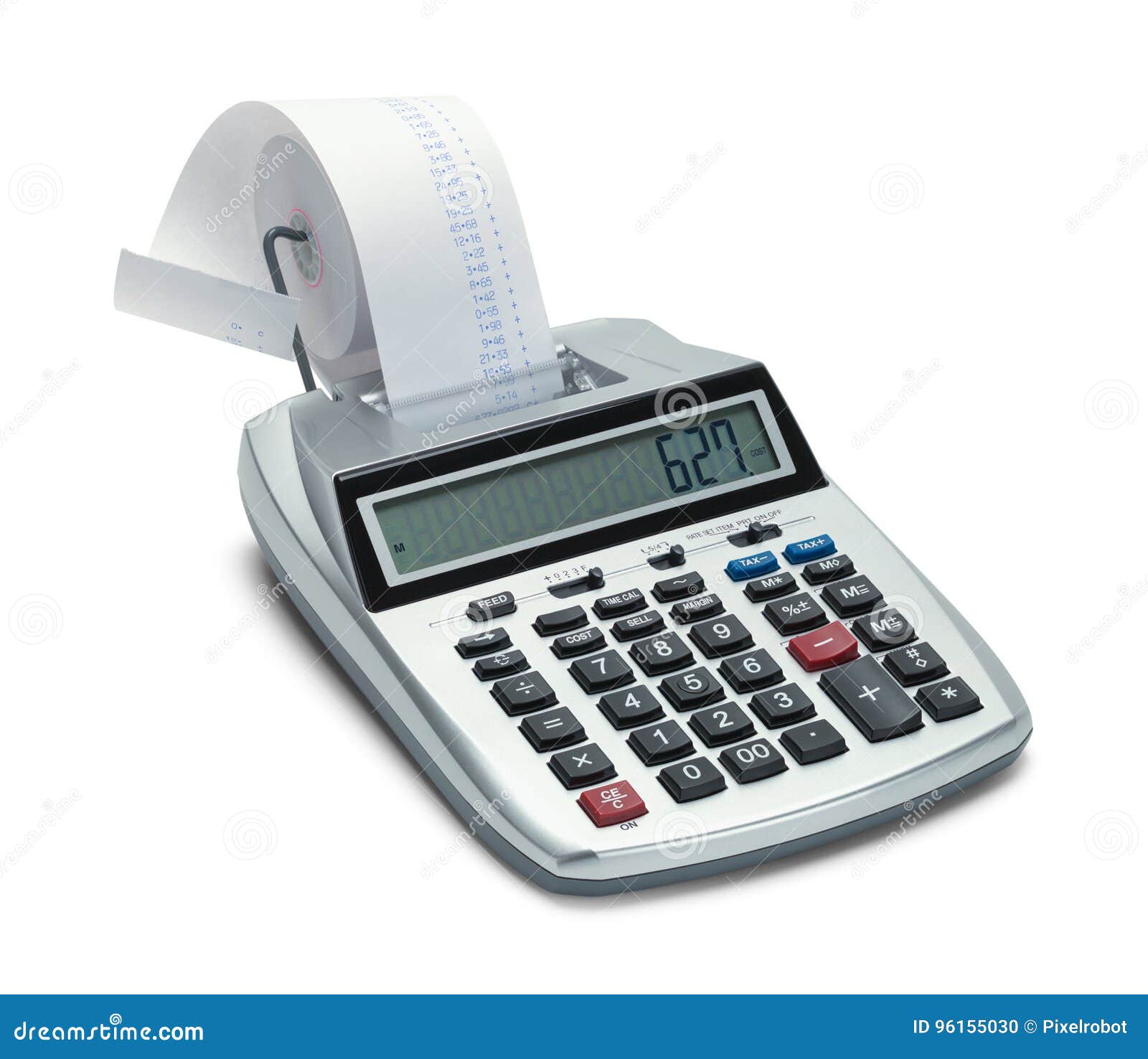 Calculator Business Receipt Stock Photo - Image of data, keypad: 96155030