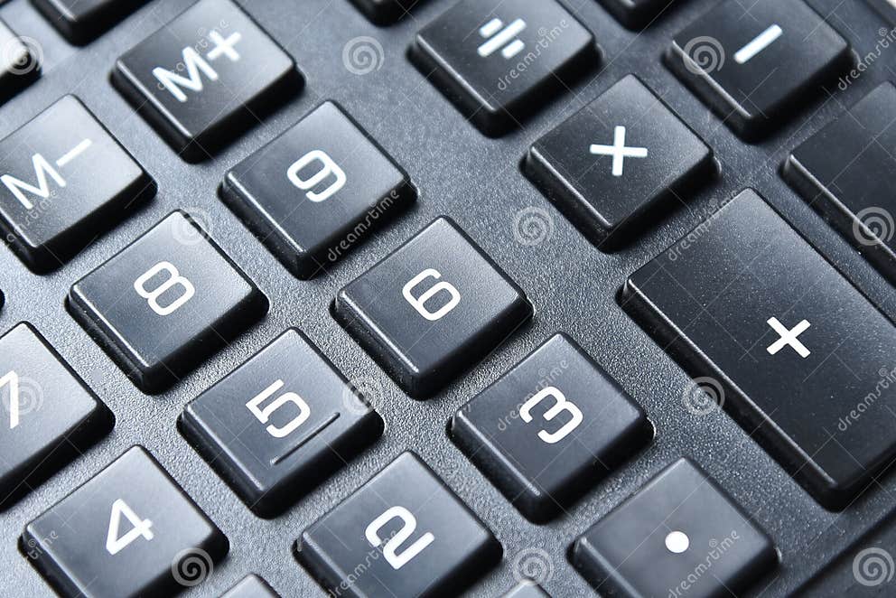 Calculator Buttons Close Up. Buttons with Numbers Stock Photo - Image ...