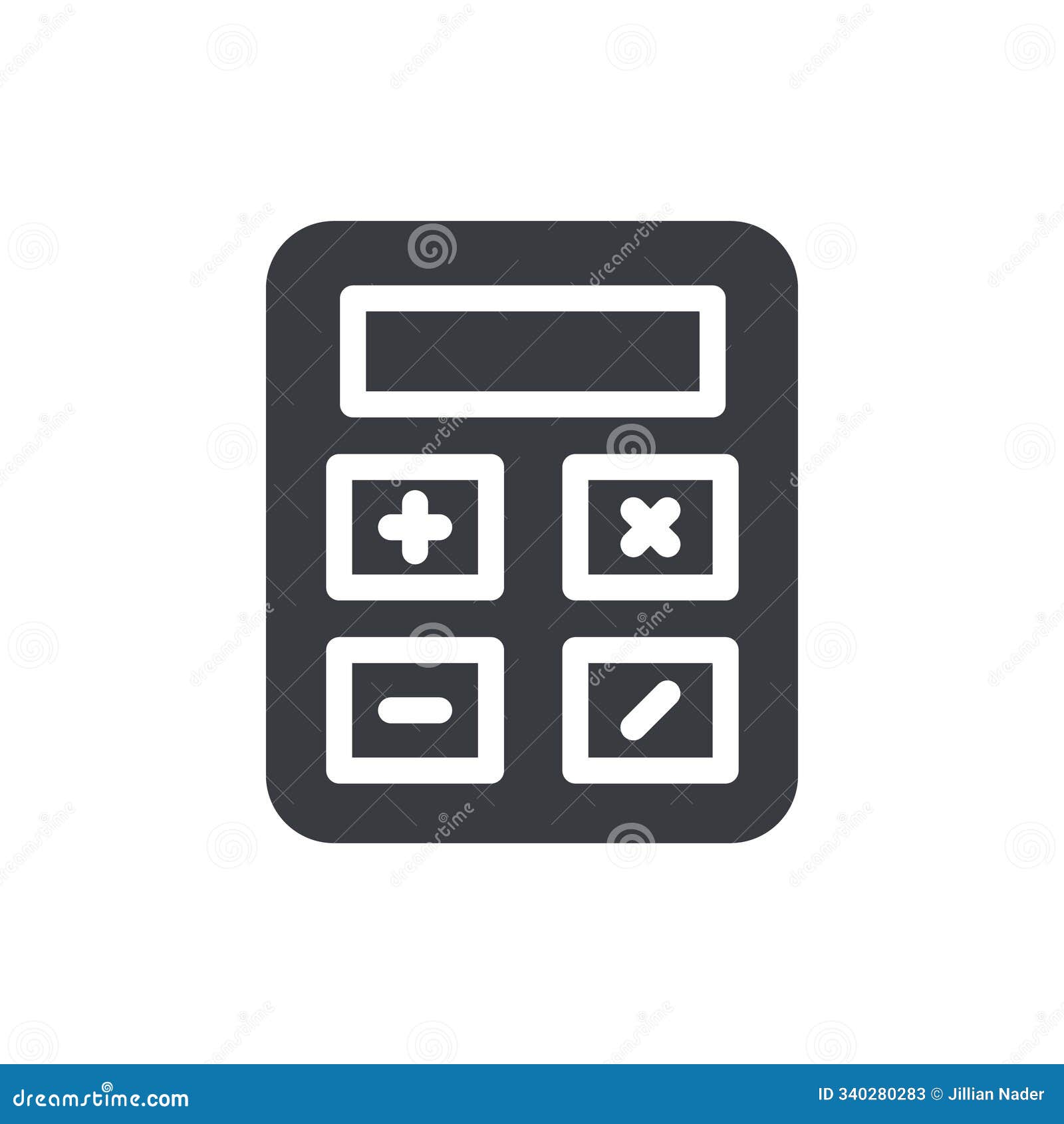 Calculator with Buttons Icon Simple Vector Symbol Stock Vector ...