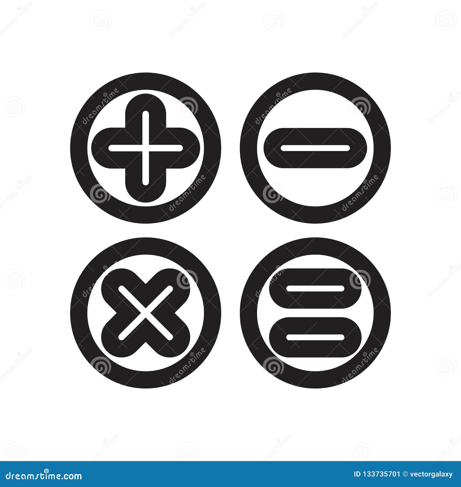 Calculator Buttons Interface Symbol Icon Vector Sign and Symbol ...