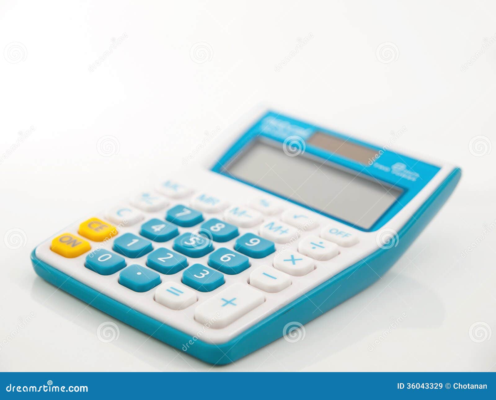 Calculator for calculate stock image. Image of bill, blue - 36043329