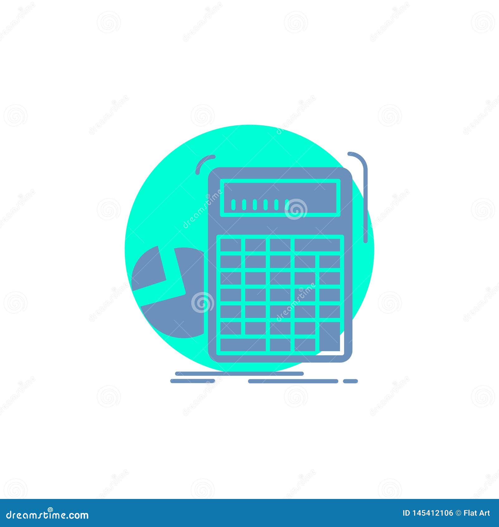 Calculator, Calculation, Math, Progress, Graph Glyph Icon Stock Vector ...
