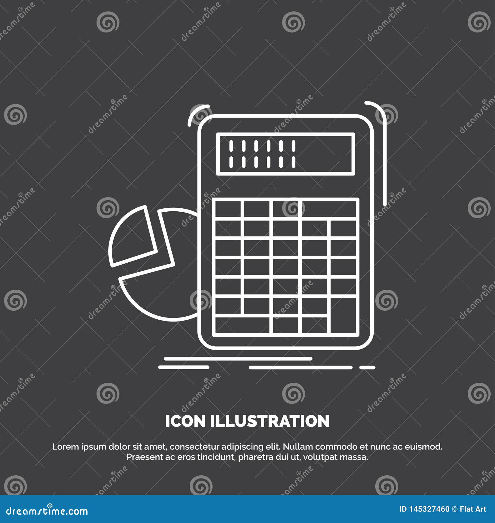 Calculator, Calculation, Math, Progress, Graph Icon. Line Vector Symbol ...