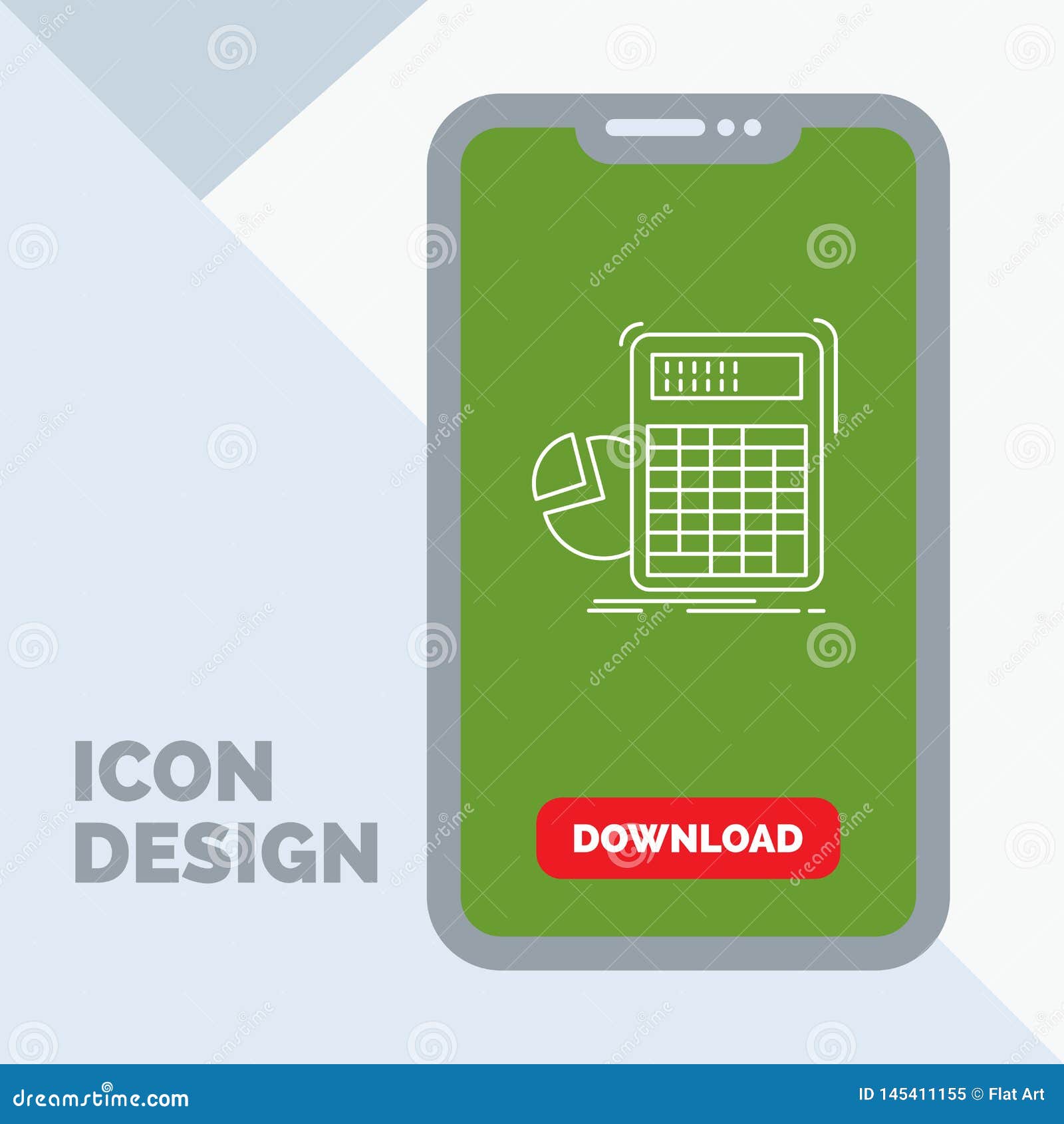 Calculator, Calculation, Math, Progress, Graph Line Icon in Mobile for ...