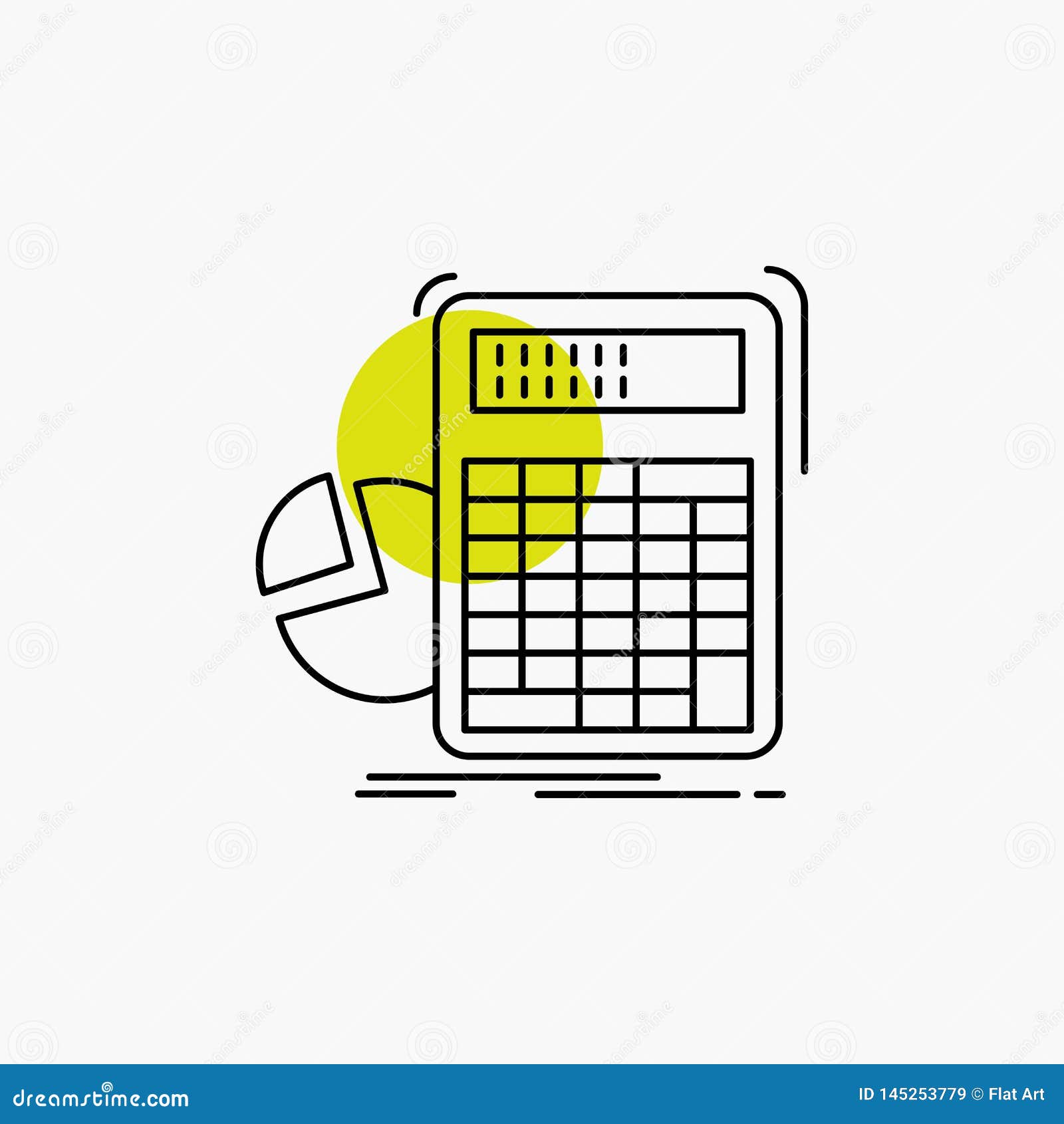 Calculator, Calculation, Math, Progress, Graph Line Icon Stock Vector ...