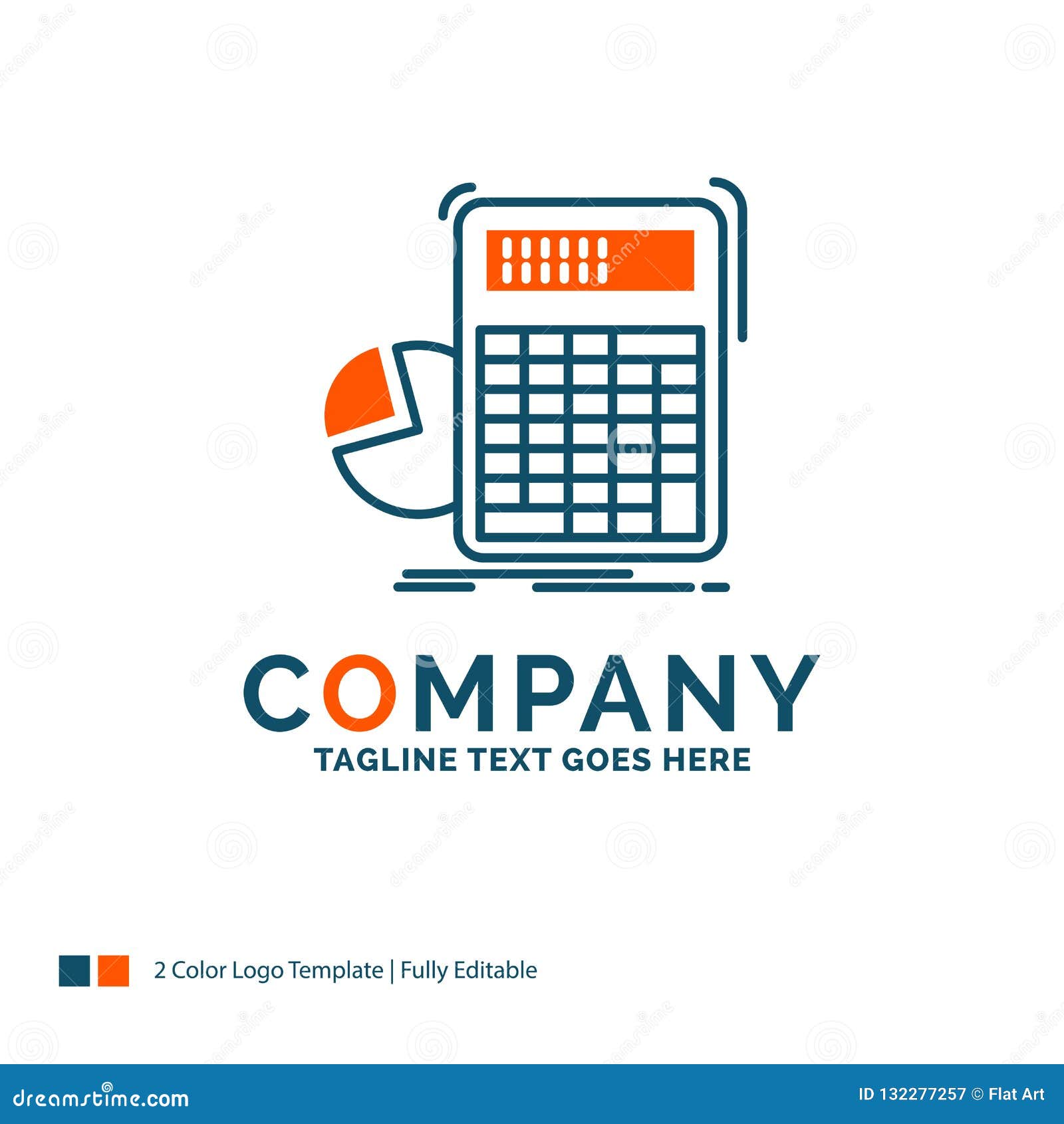 Calculator, Calculation, Math, Progress, Graph Logo Design. Blue Stock ...