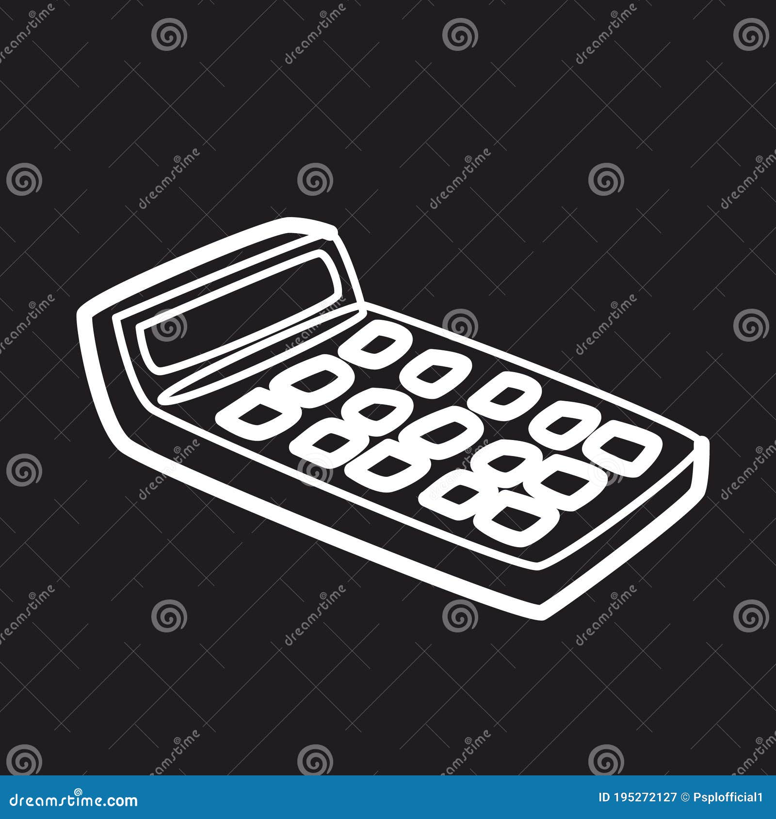 Calculator Chalkboard Design Vector Flat Objects Stock Vector ...