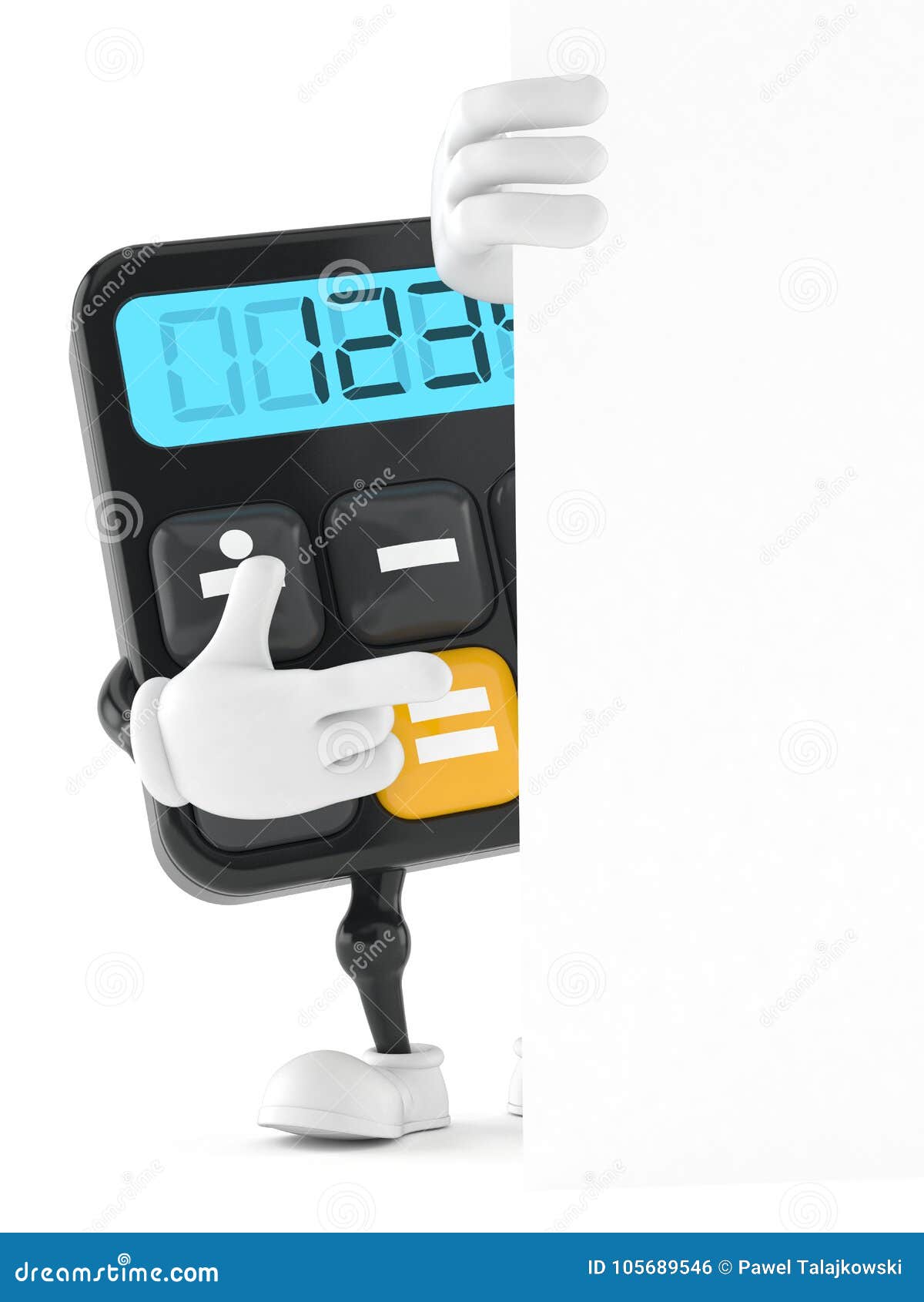 Calculator Character With Chart Royalty-Free Stock Photography ...