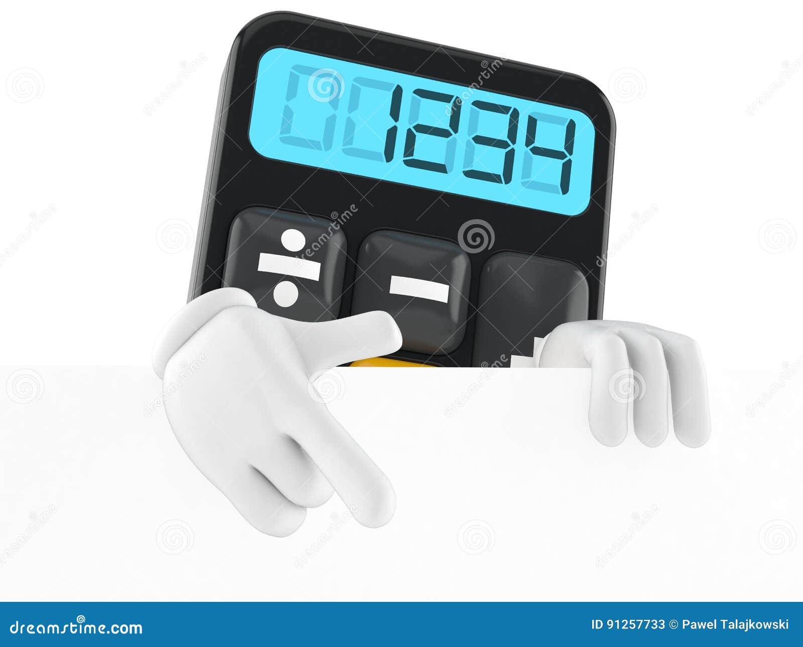 Calculator character stock illustration. Illustration of investment ...