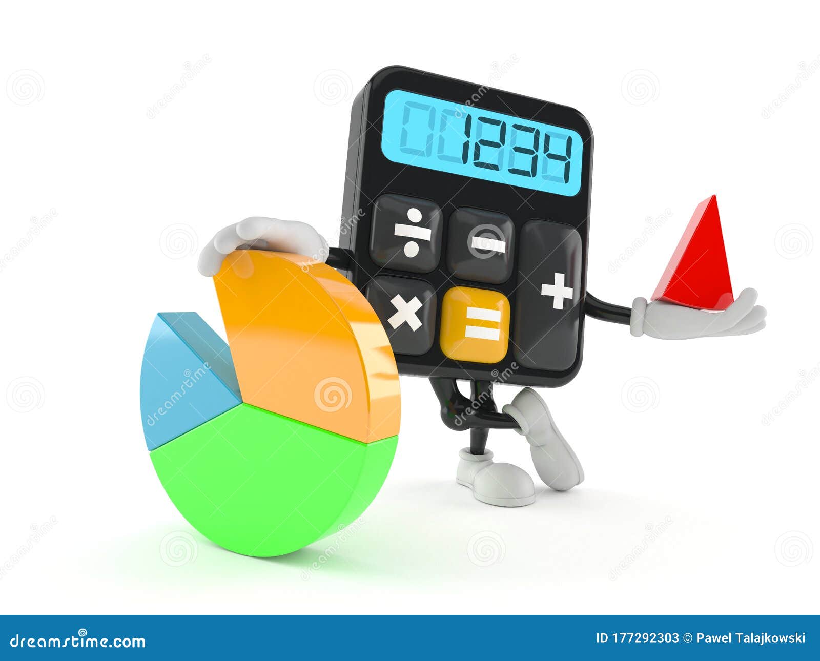 Calculator Character With Chart Royalty-Free Stock Photography ...